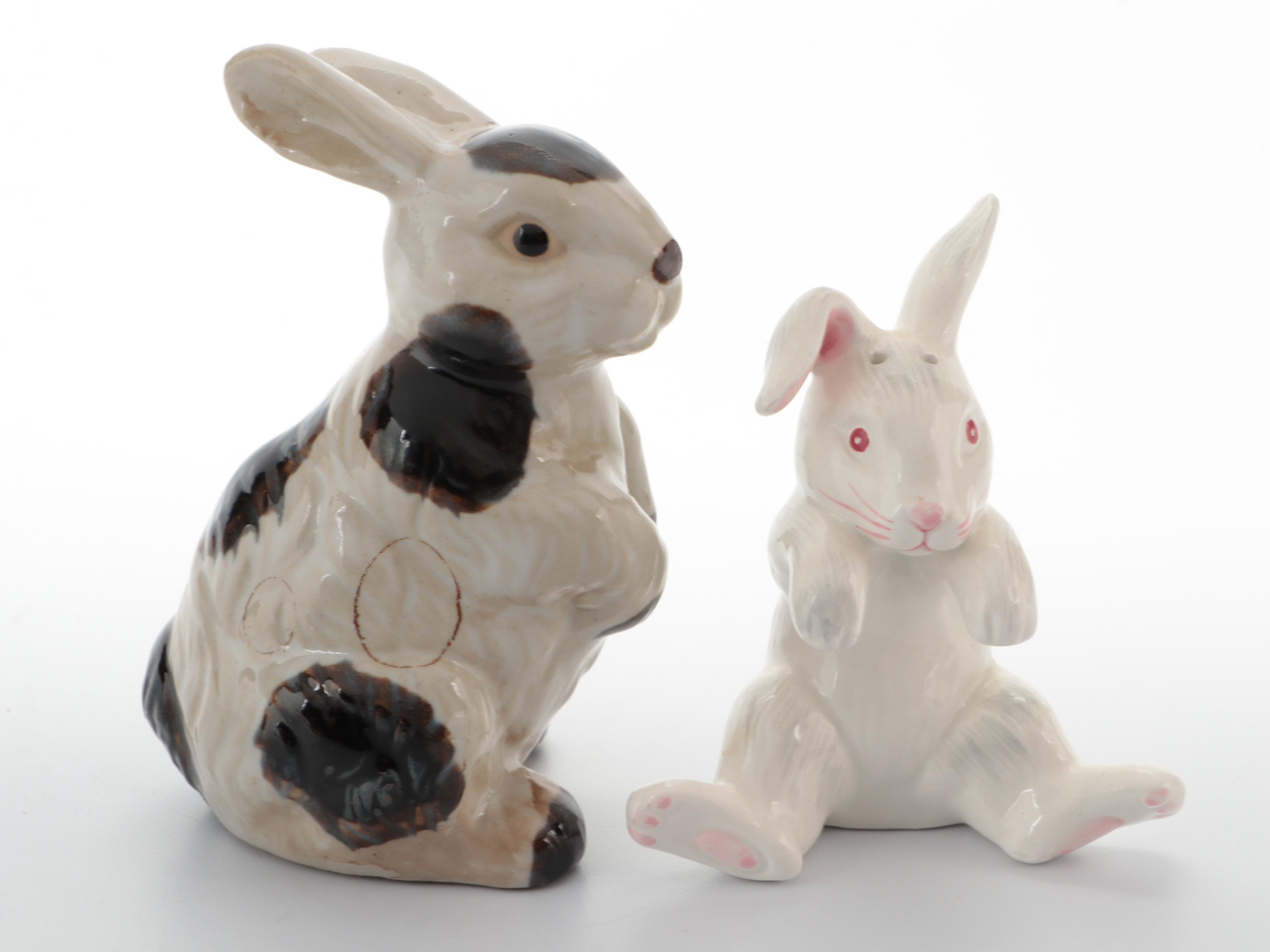 Bordallo Pinheiro Majolica Plates with Other Rabbit Ceramic Tableware ...