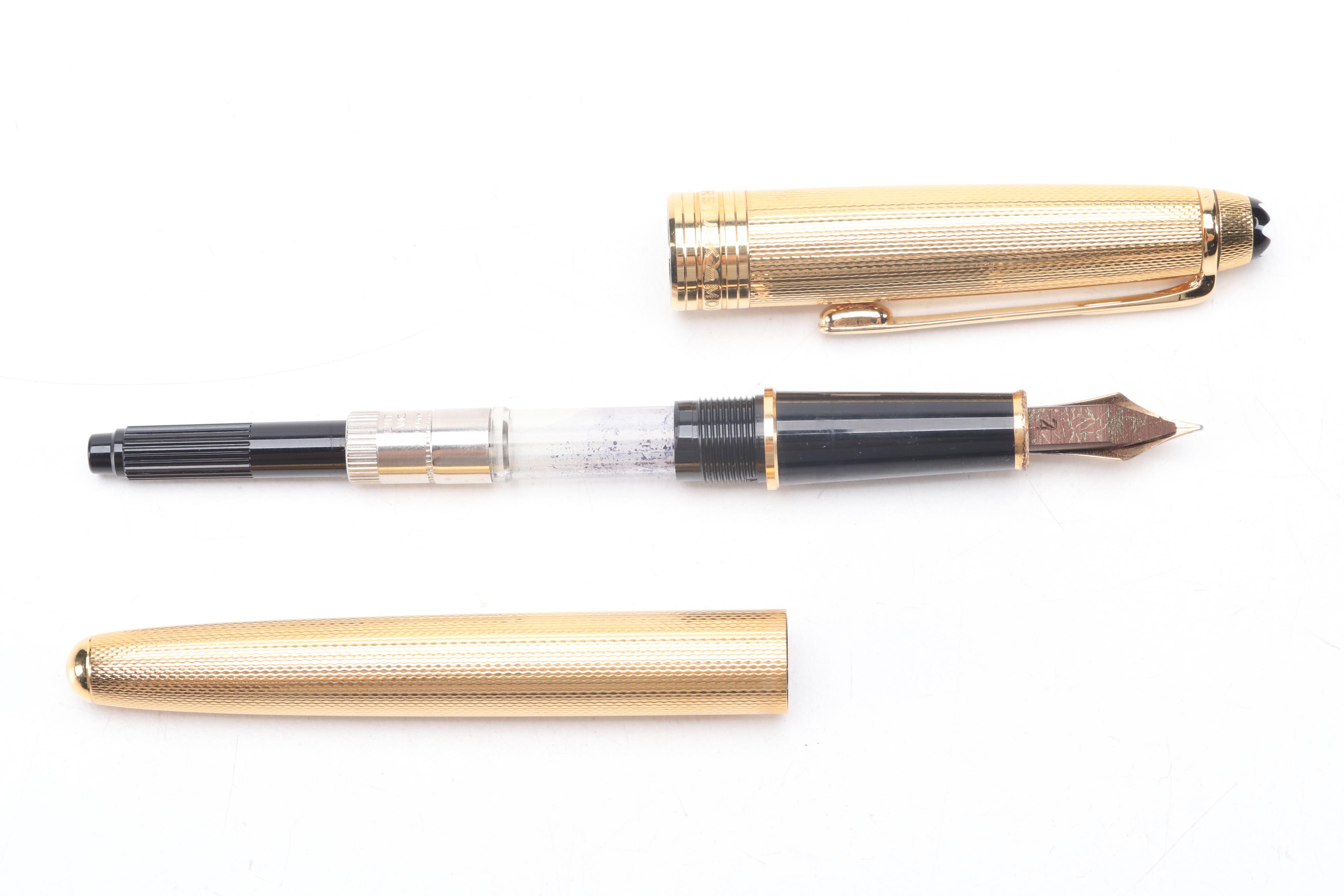 Montblanc "Meisterstück Solitaire" Gold Plated Fountain Pen | EBTH