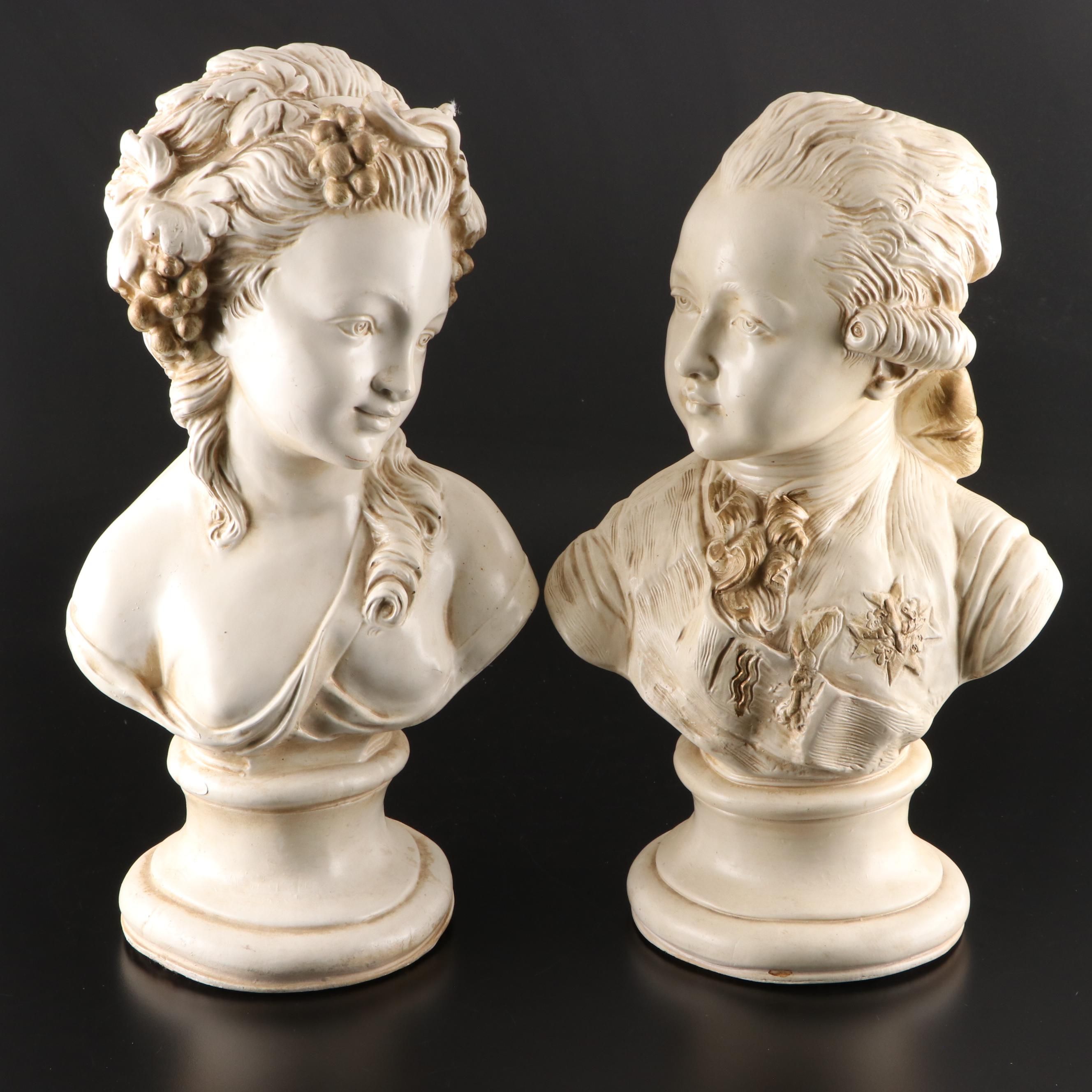 French Baroque Style Composite Busts of Boy and Girl | EBTH