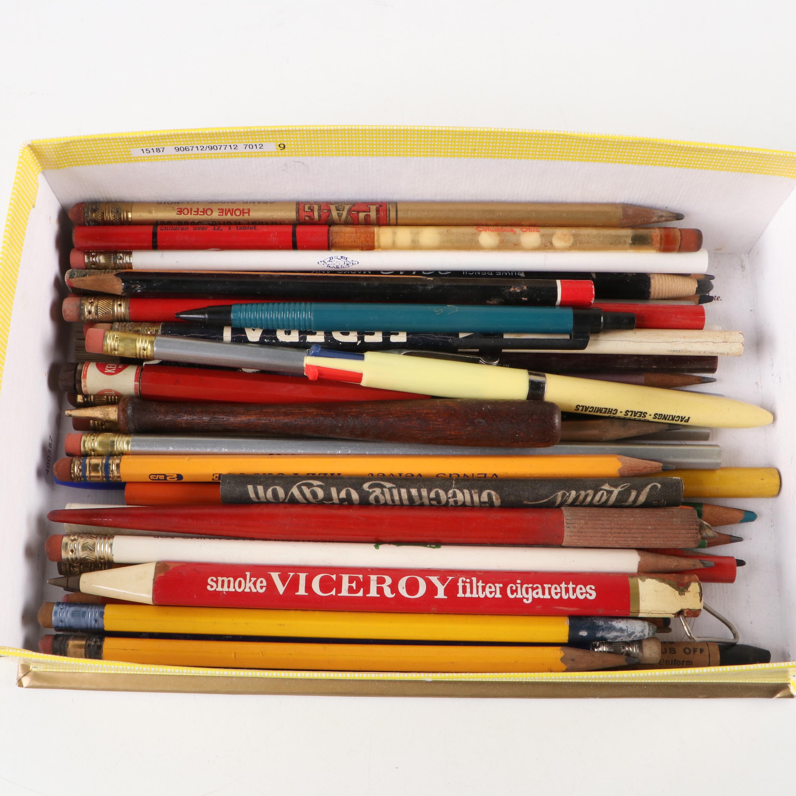 Vintage Advertising Pencil and Pen Assortment | EBTH