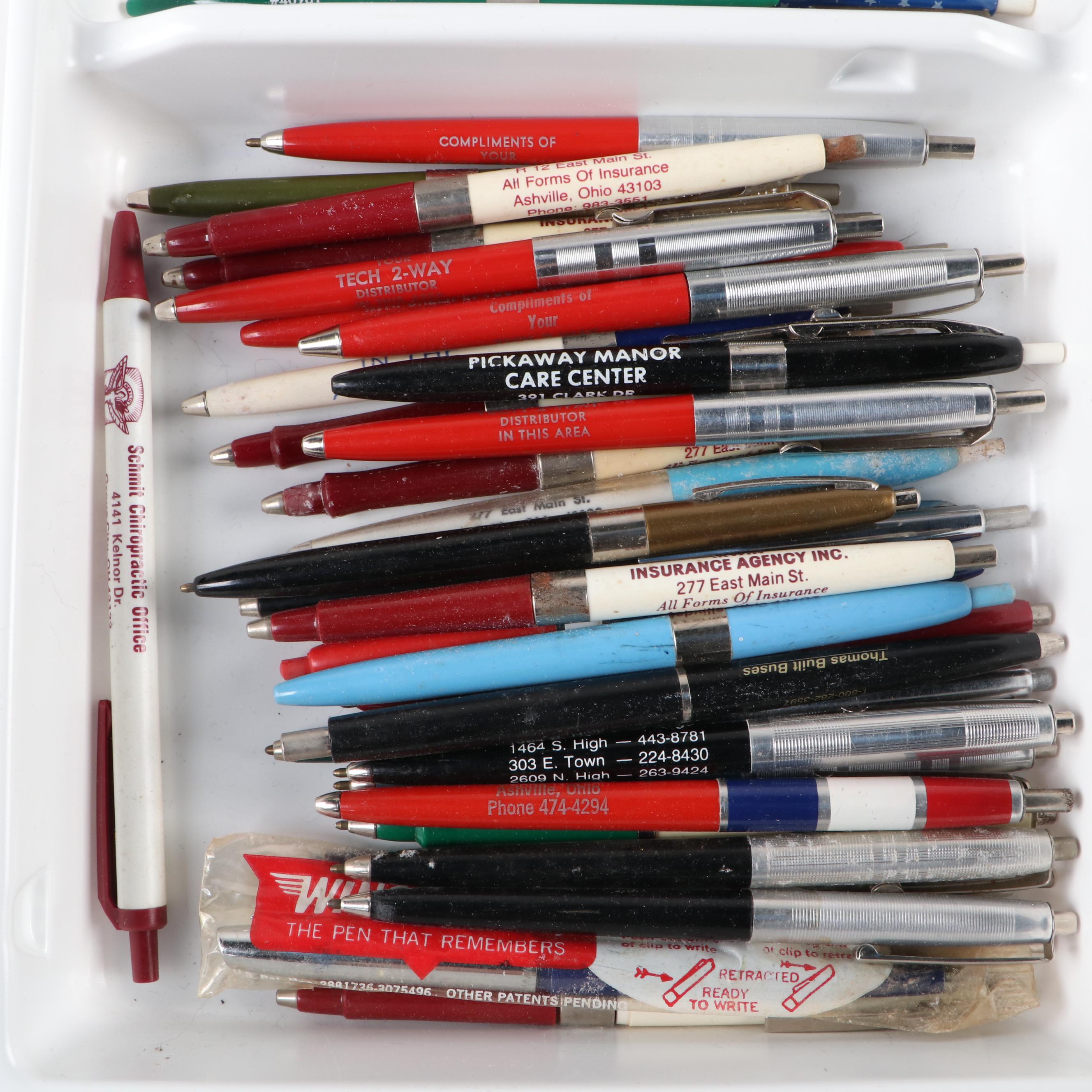 Vintage Advertising Pencil and Pen Assortment | EBTH