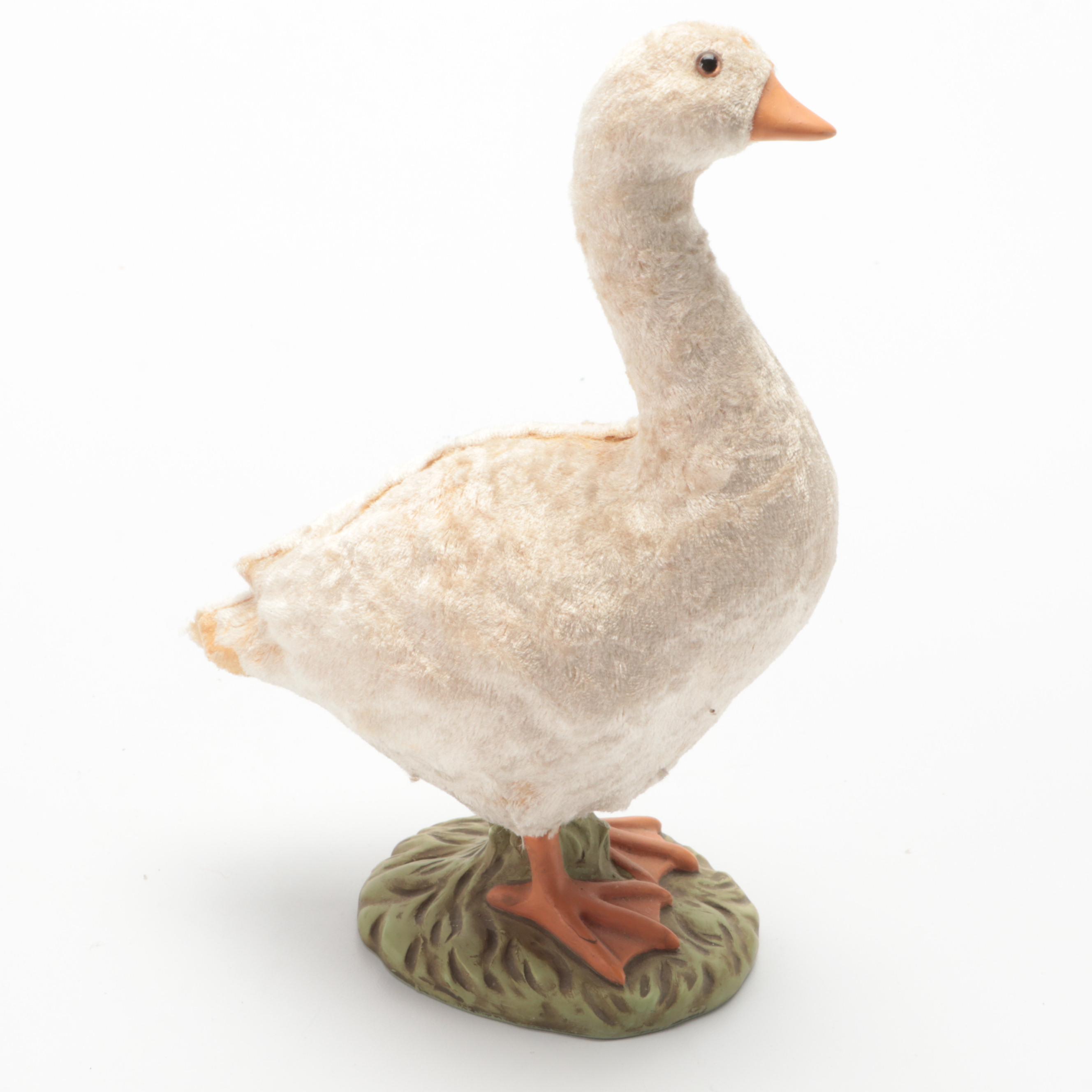 Velveteen Covered Resin Goose Figurines | EBTH