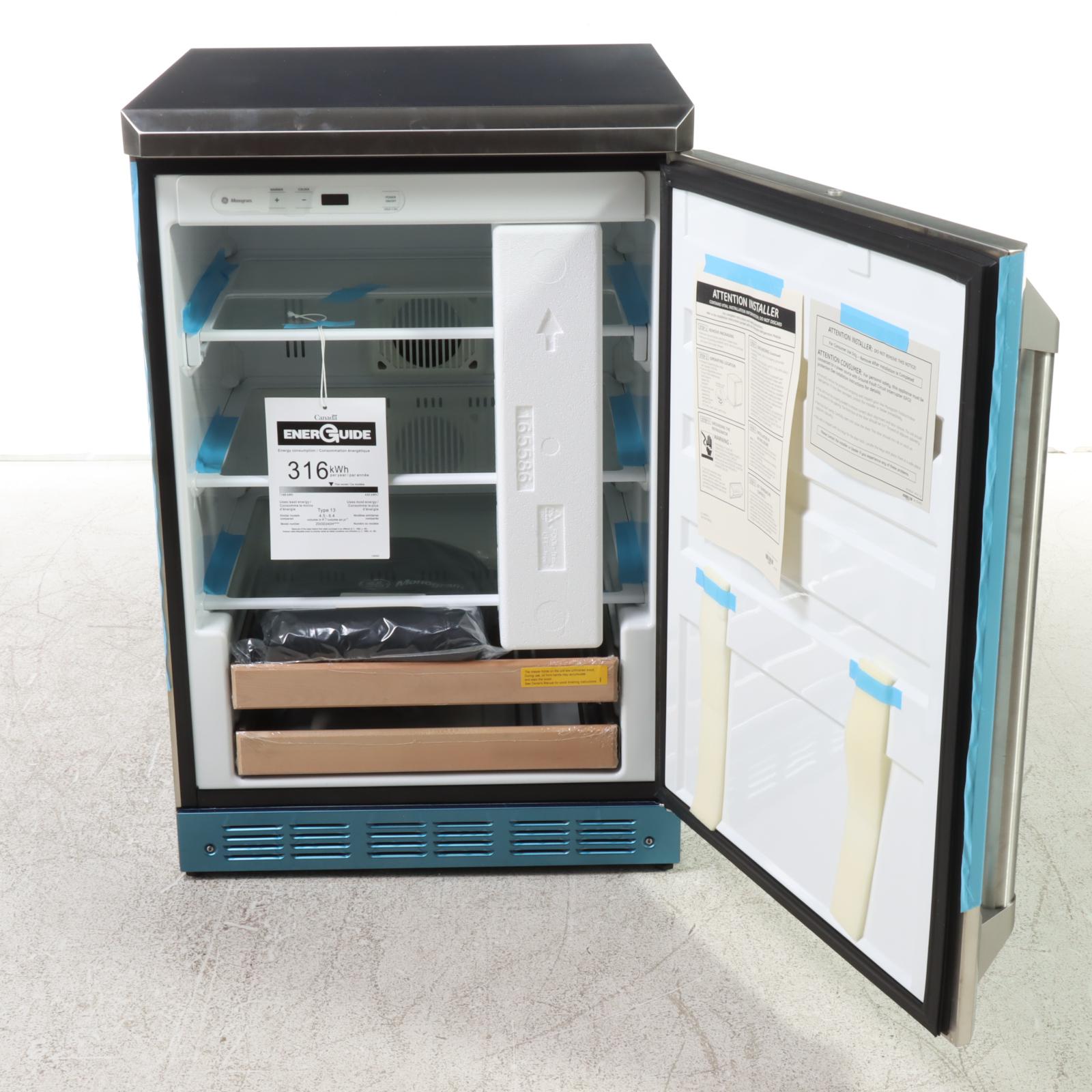 Monogram Stainless Steel 23.5" Mini Fridge | EBTH