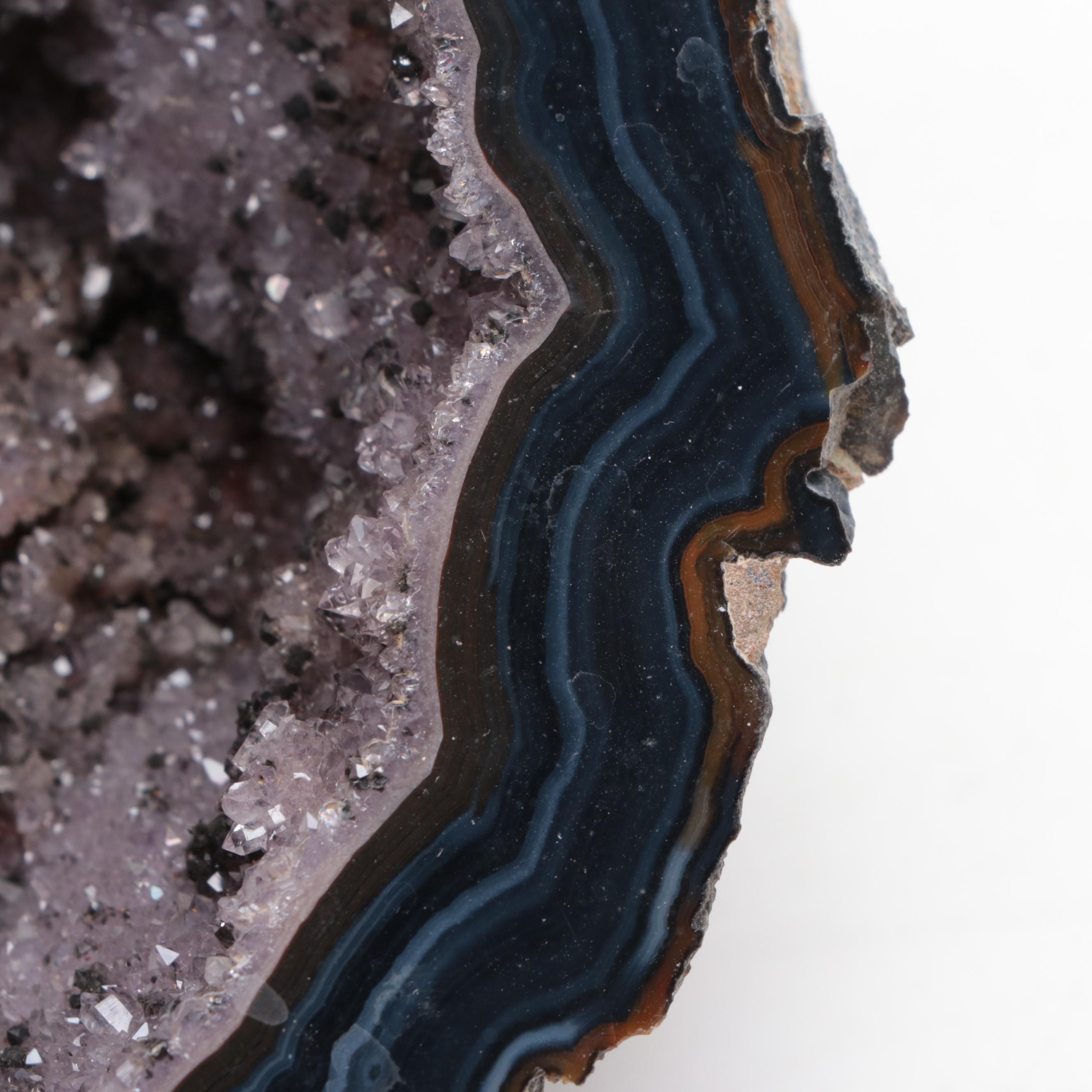 Cut and Polished Banded Agate Geode Specimen | EBTH