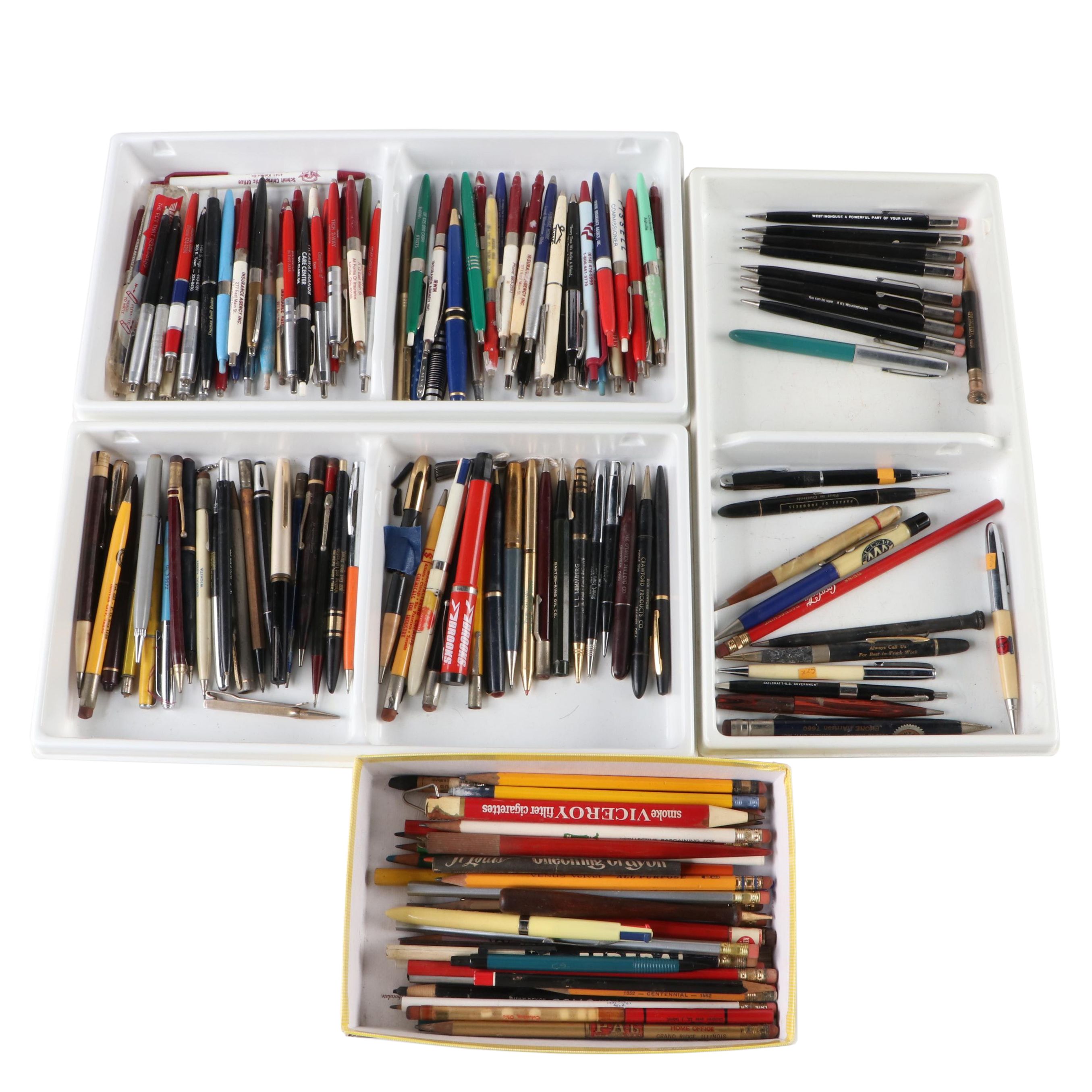 Vintage Advertising Pencil and Pen Assortment | EBTH