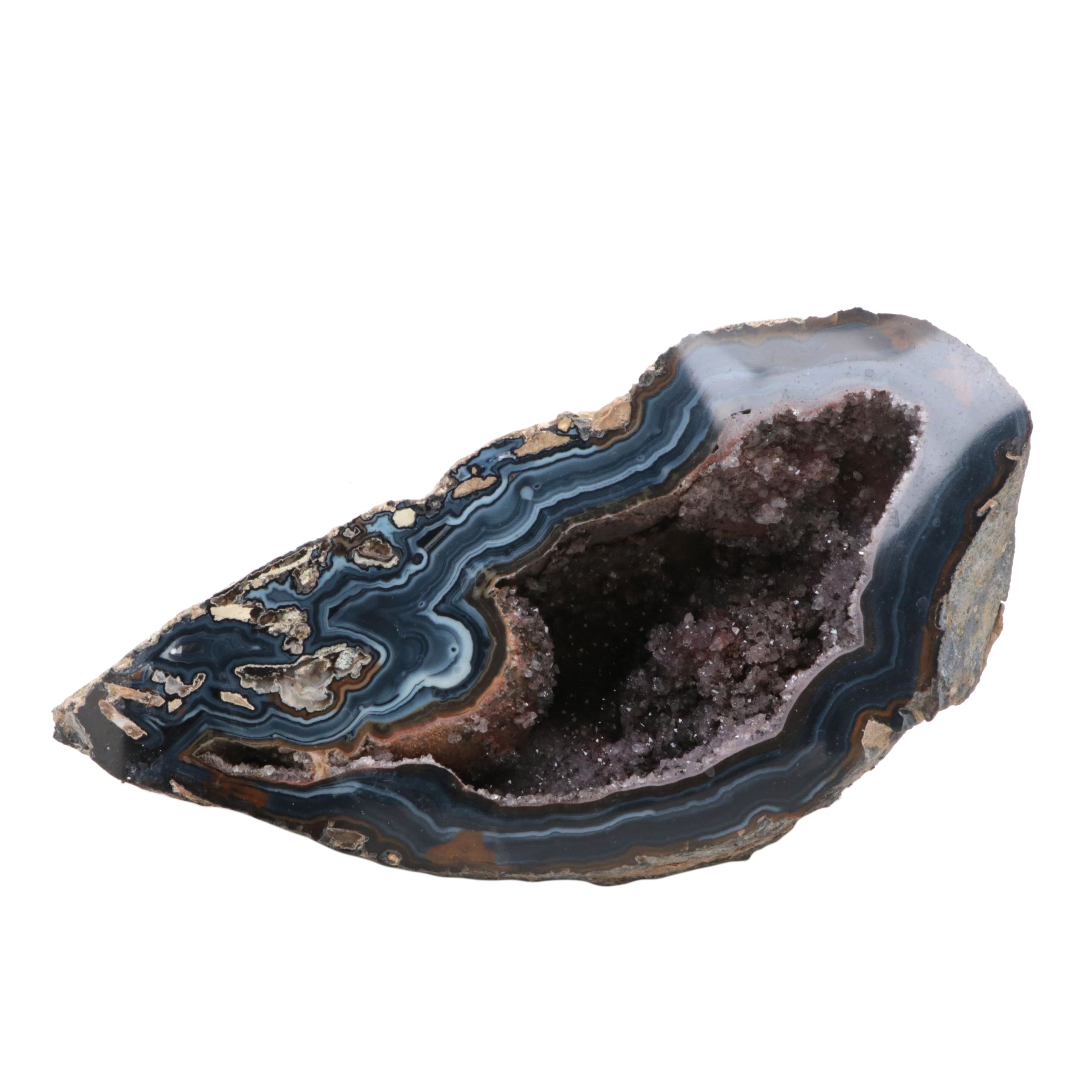 Cut and Polished Banded Agate Geode Specimen | EBTH