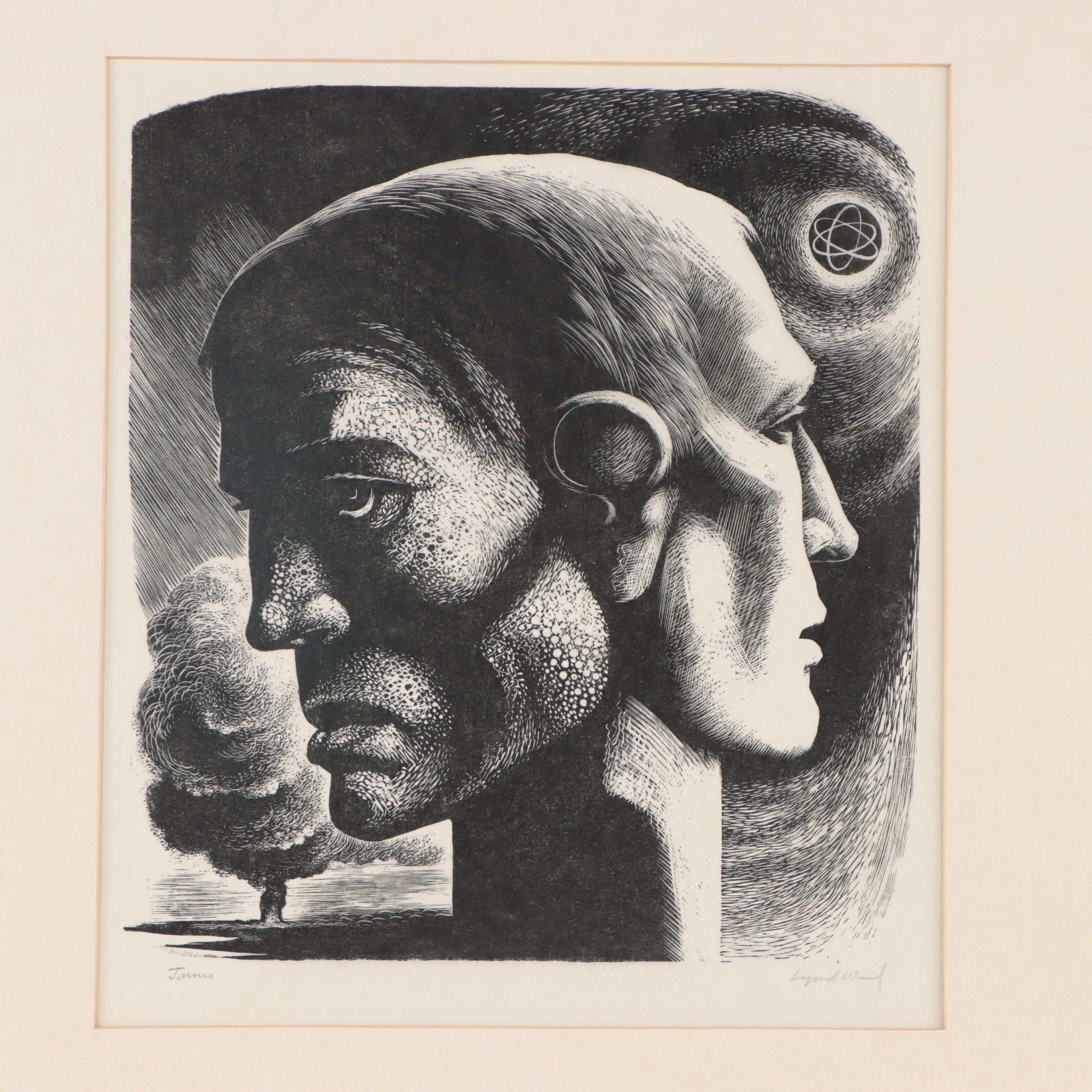 Lynd Ward Wood Engraving "Janus," 1955 | EBTH