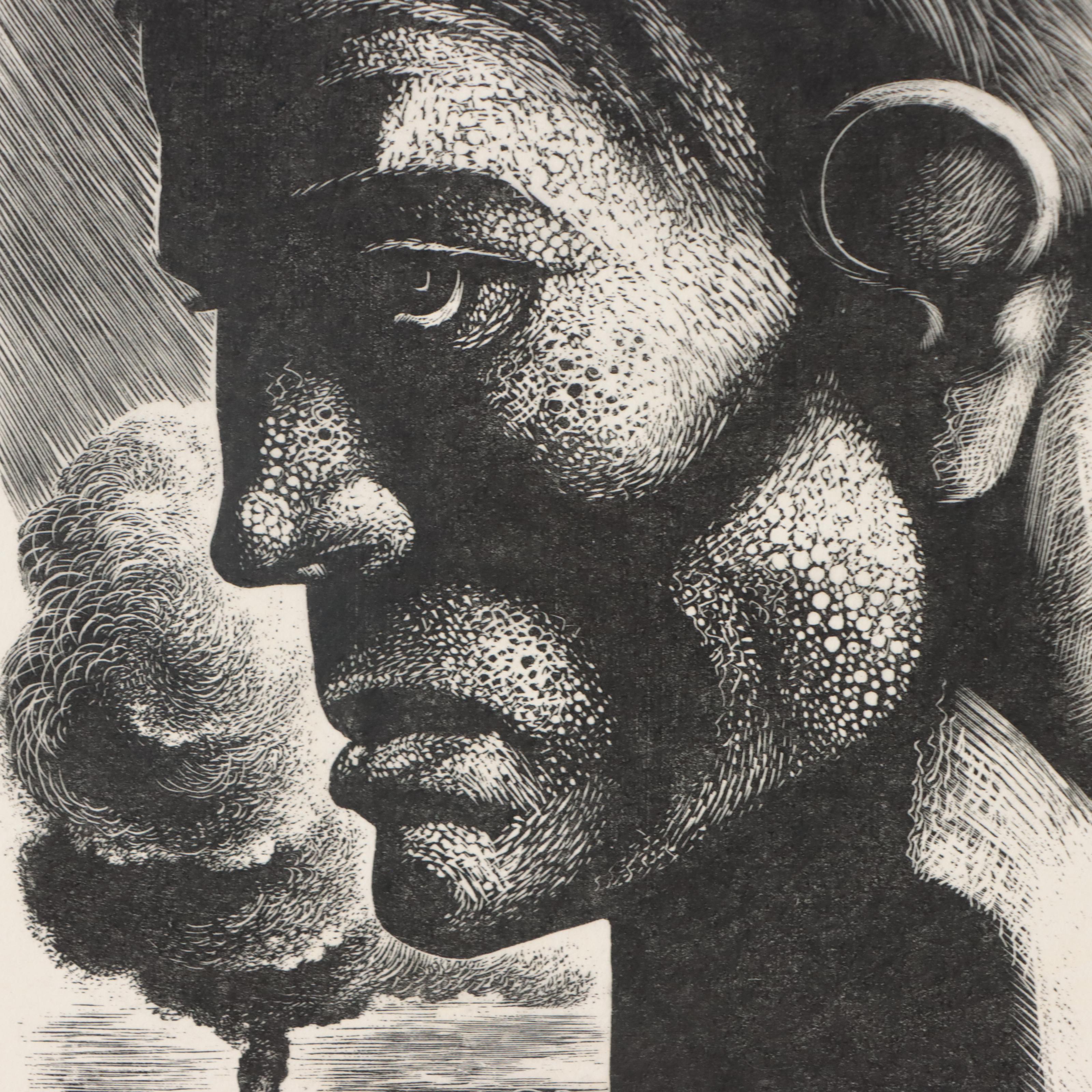 Lynd Ward Wood Engraving "Janus," 1955 | EBTH