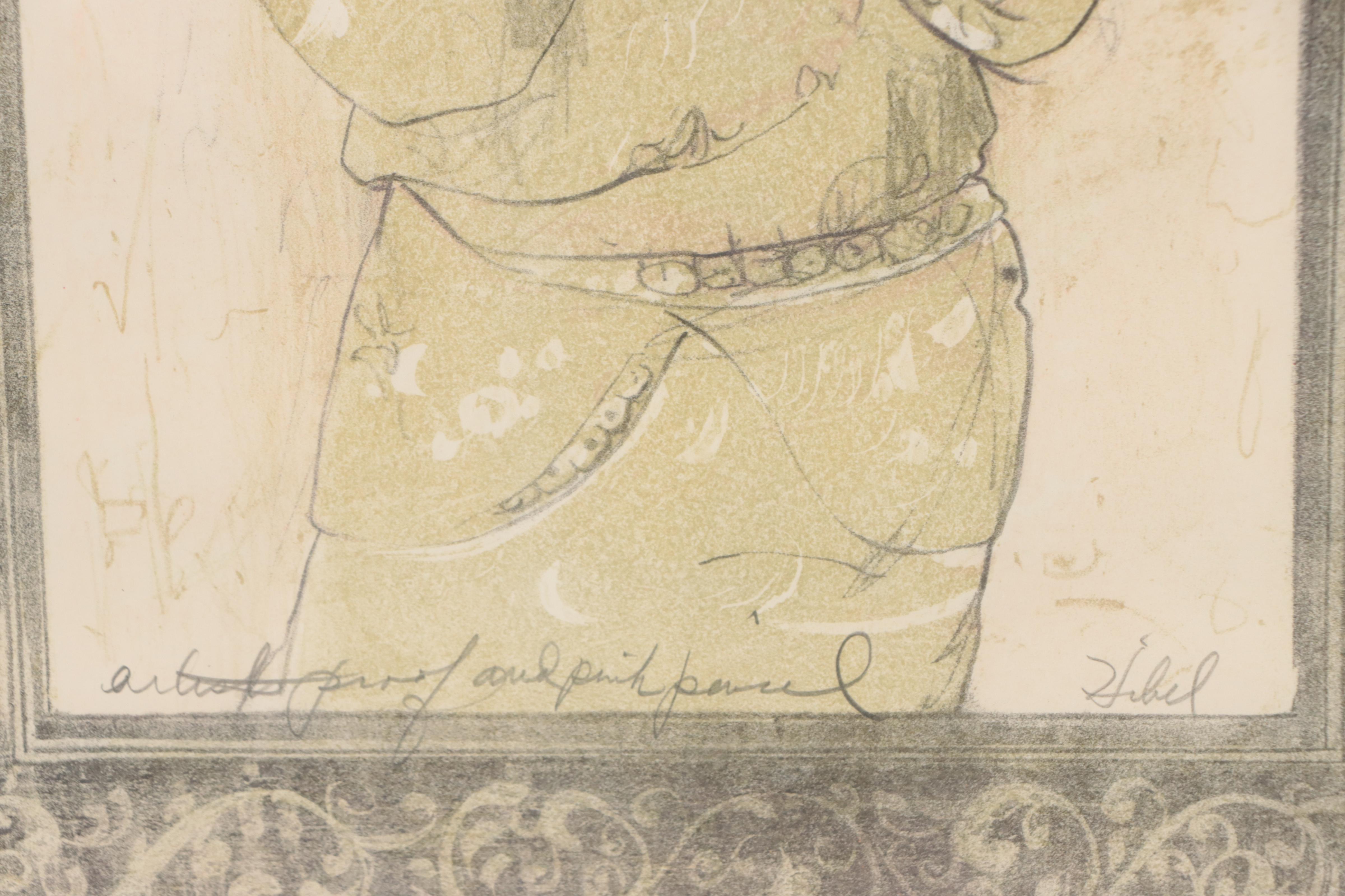 Edna Hibel Lithograph of Figure | EBTH