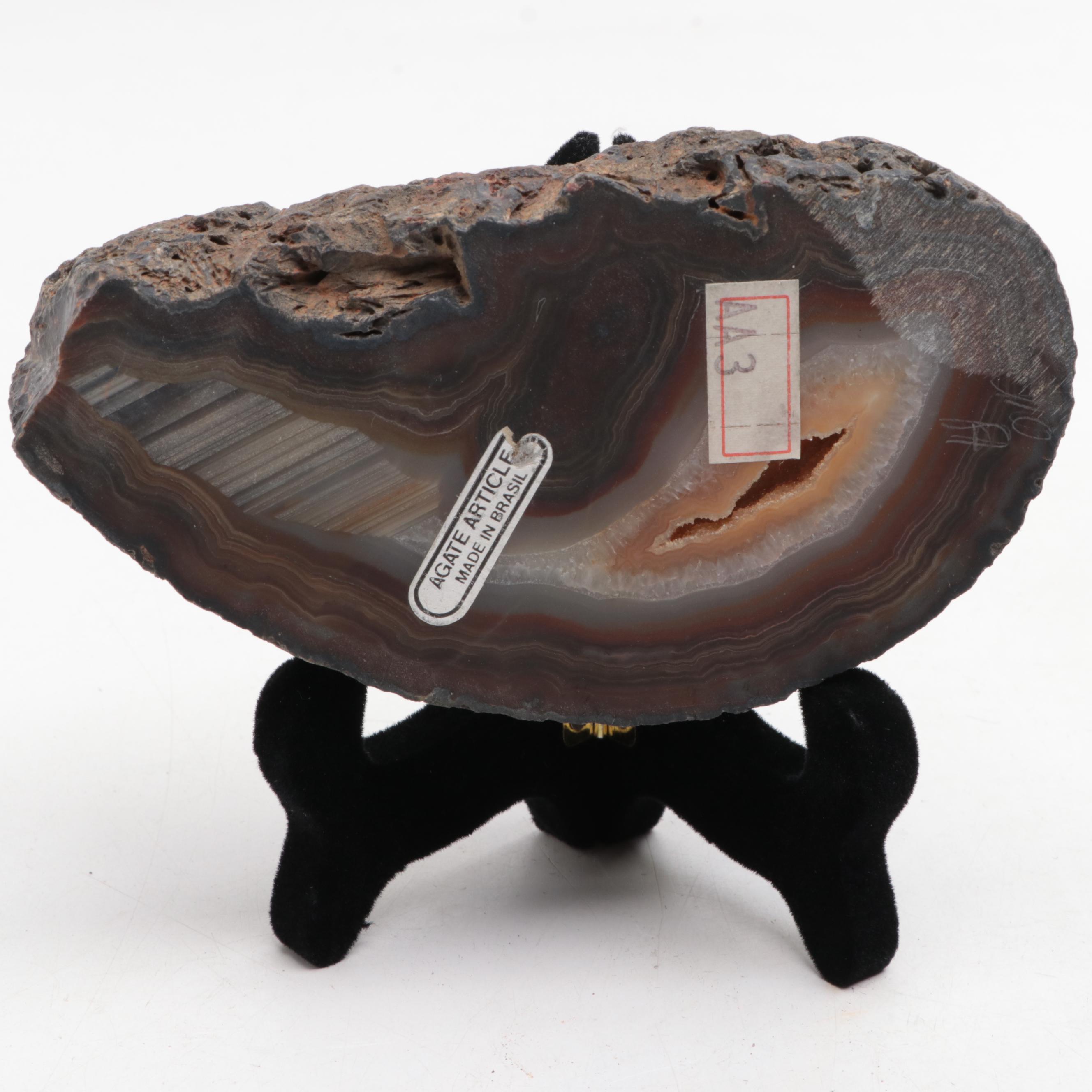 Brazilian and Other Polished Banded Agate Geode Specimens | EBTH