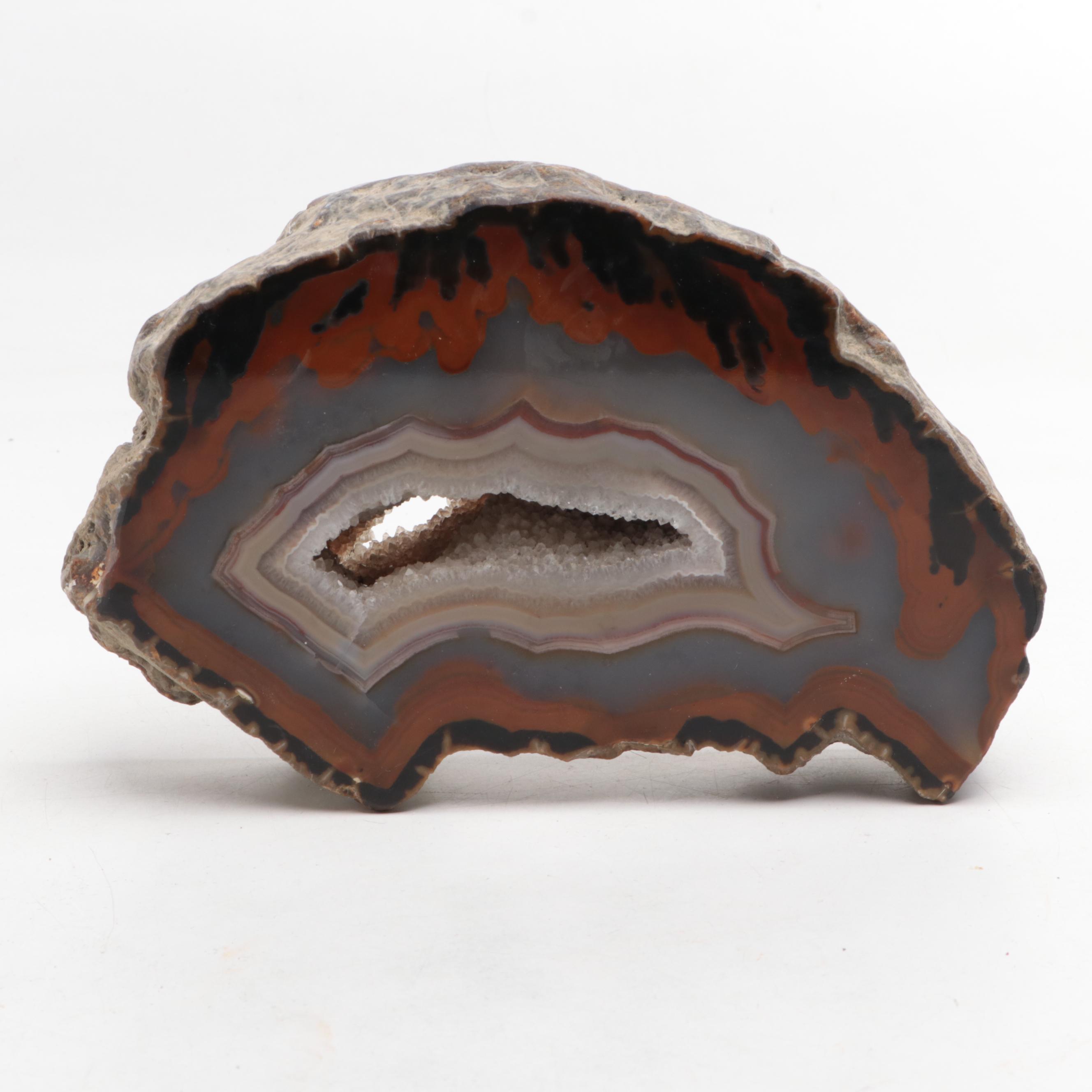 Brazilian and Other Polished Banded Agate Geode Specimens | EBTH