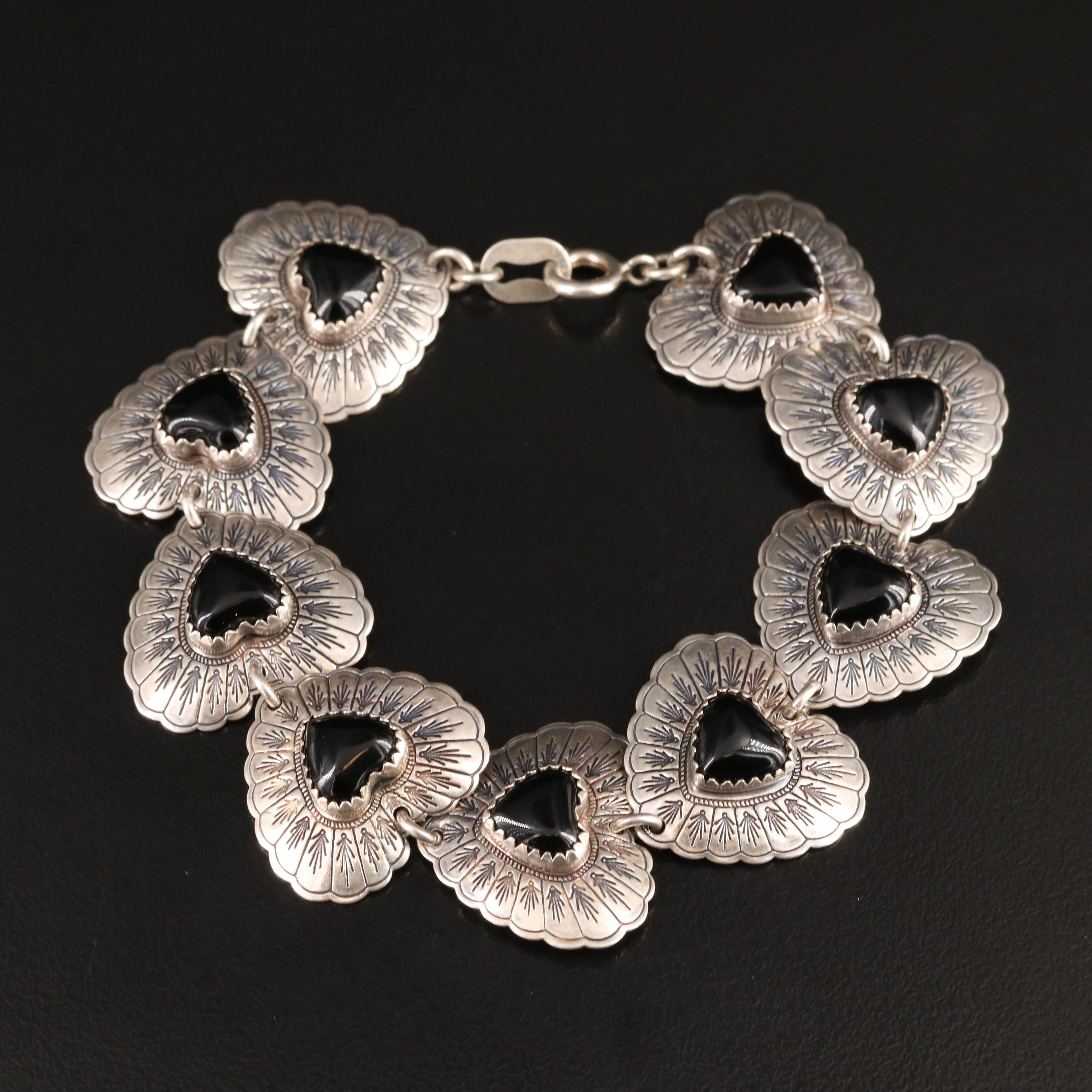 Tully Linkin Navajo Diné Featured in Southwestern Sterling Stampwork ...