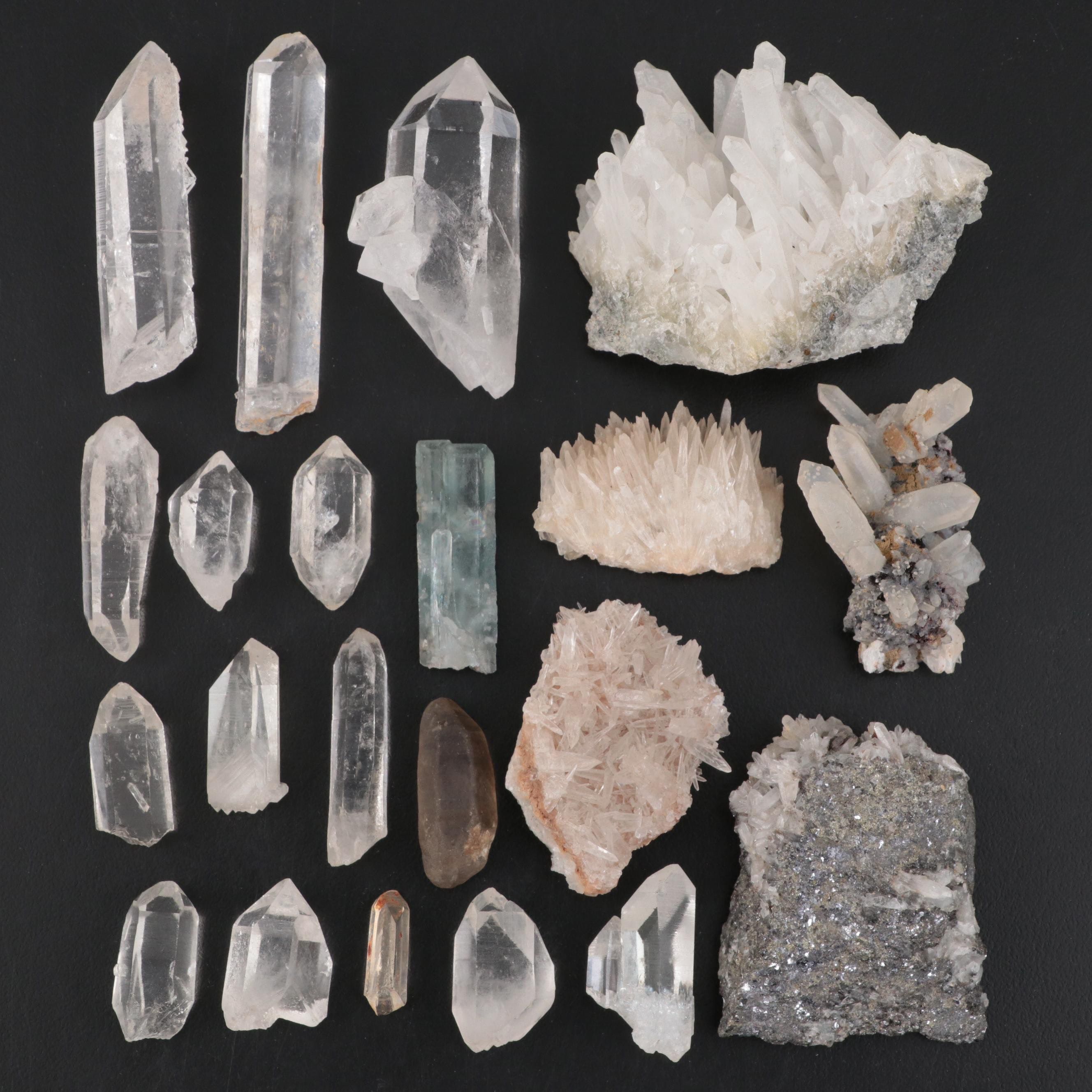 Quartz Clusters and Silver Ore Mineral Specimens | EBTH