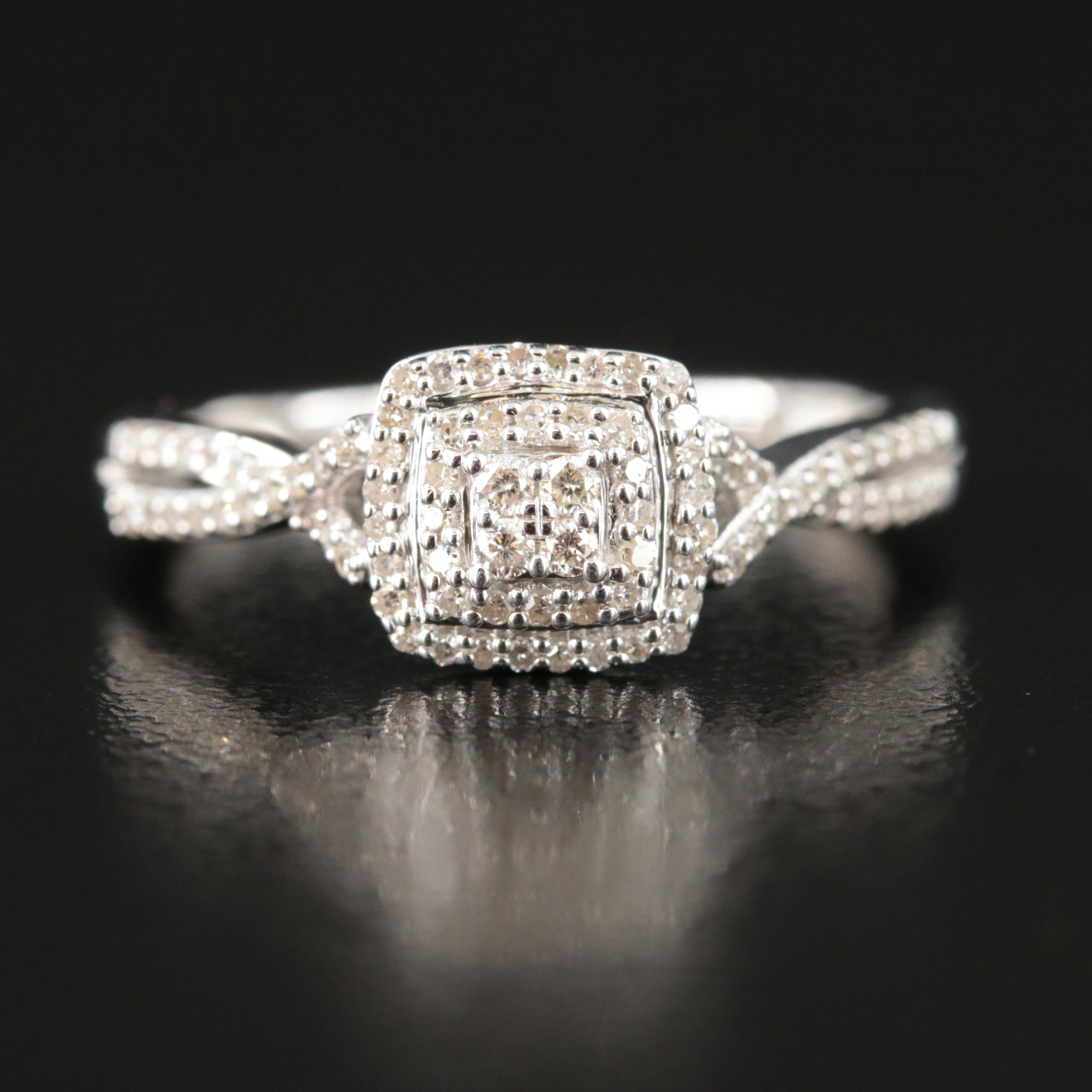 Hallmark Sterling Diamond Ring | EBTH
