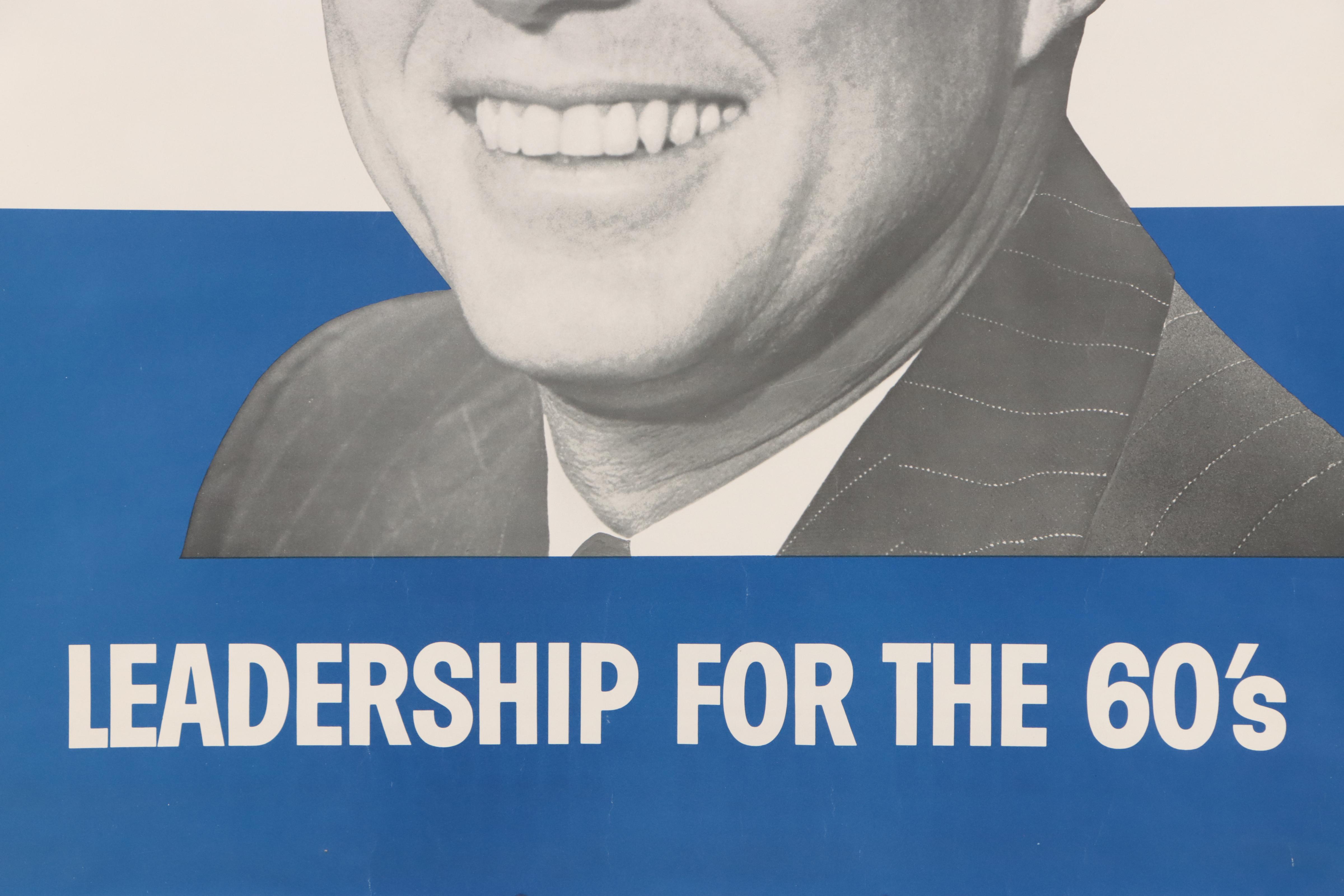 John F. Kennedy Presidential Campaign Poster, 1960s | EBTH