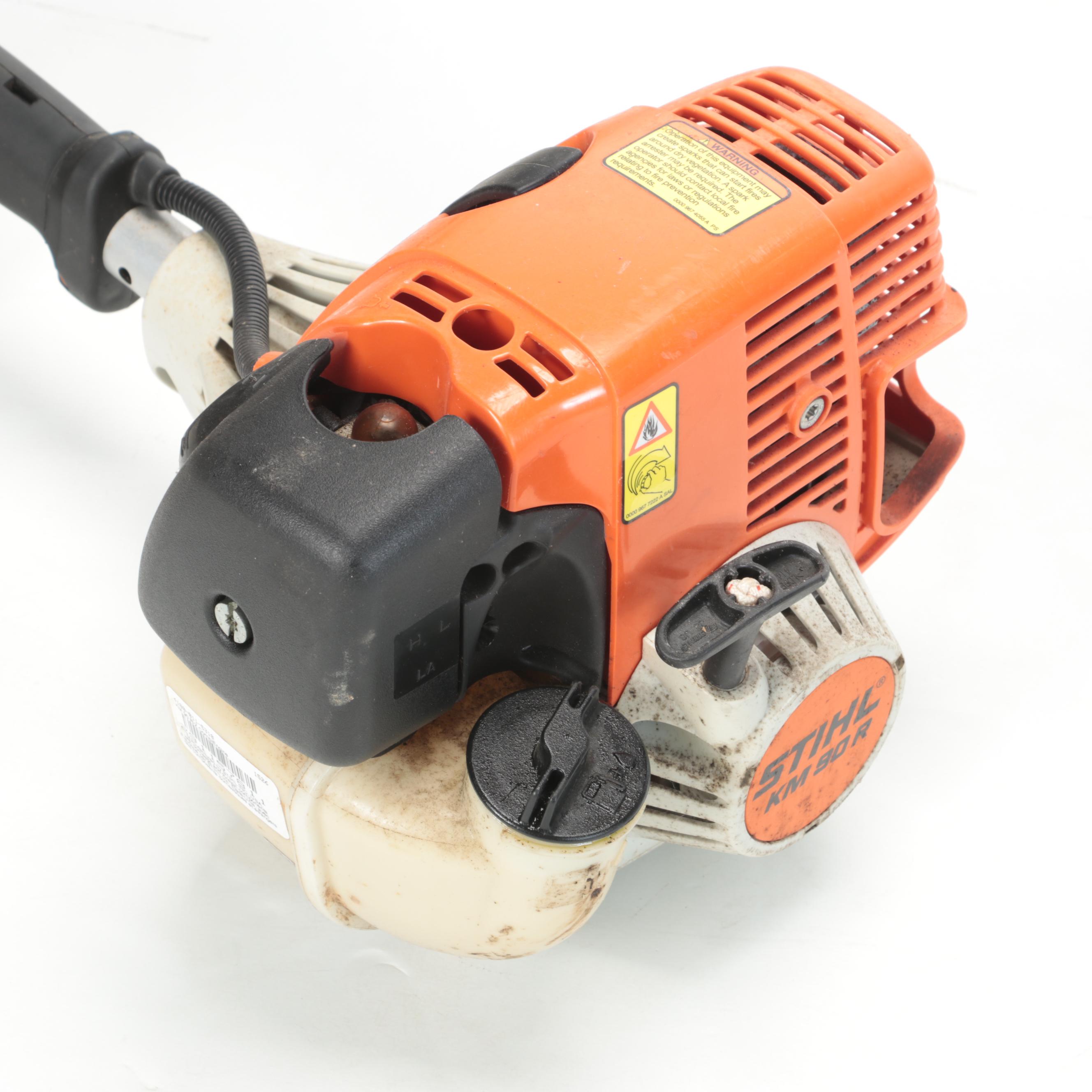 Stihl Model FS 56 C & KM 90 R Trimmers with Hedge Trimmer Attachment | EBTH