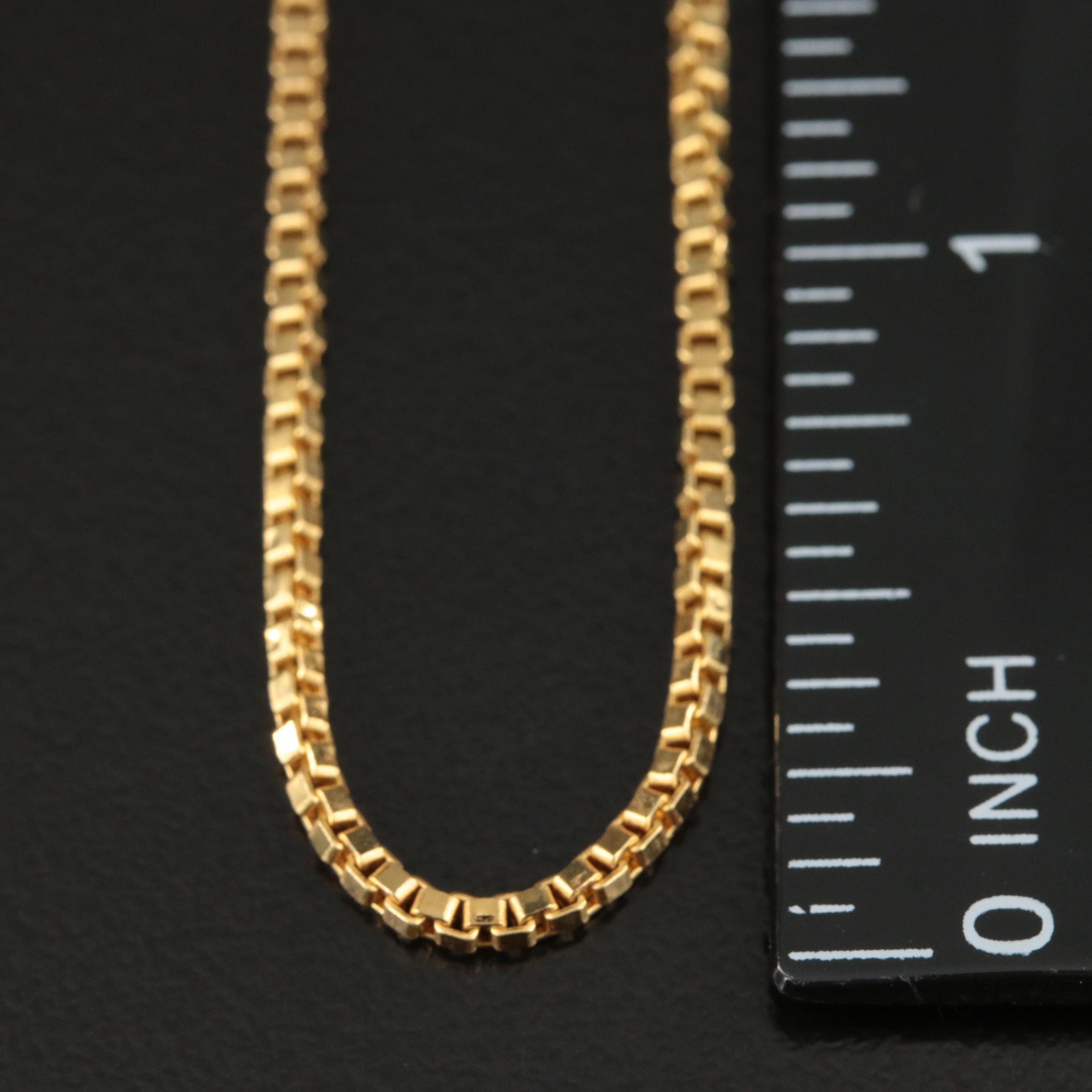 Milor 18K Box Chain Necklace | EBTH