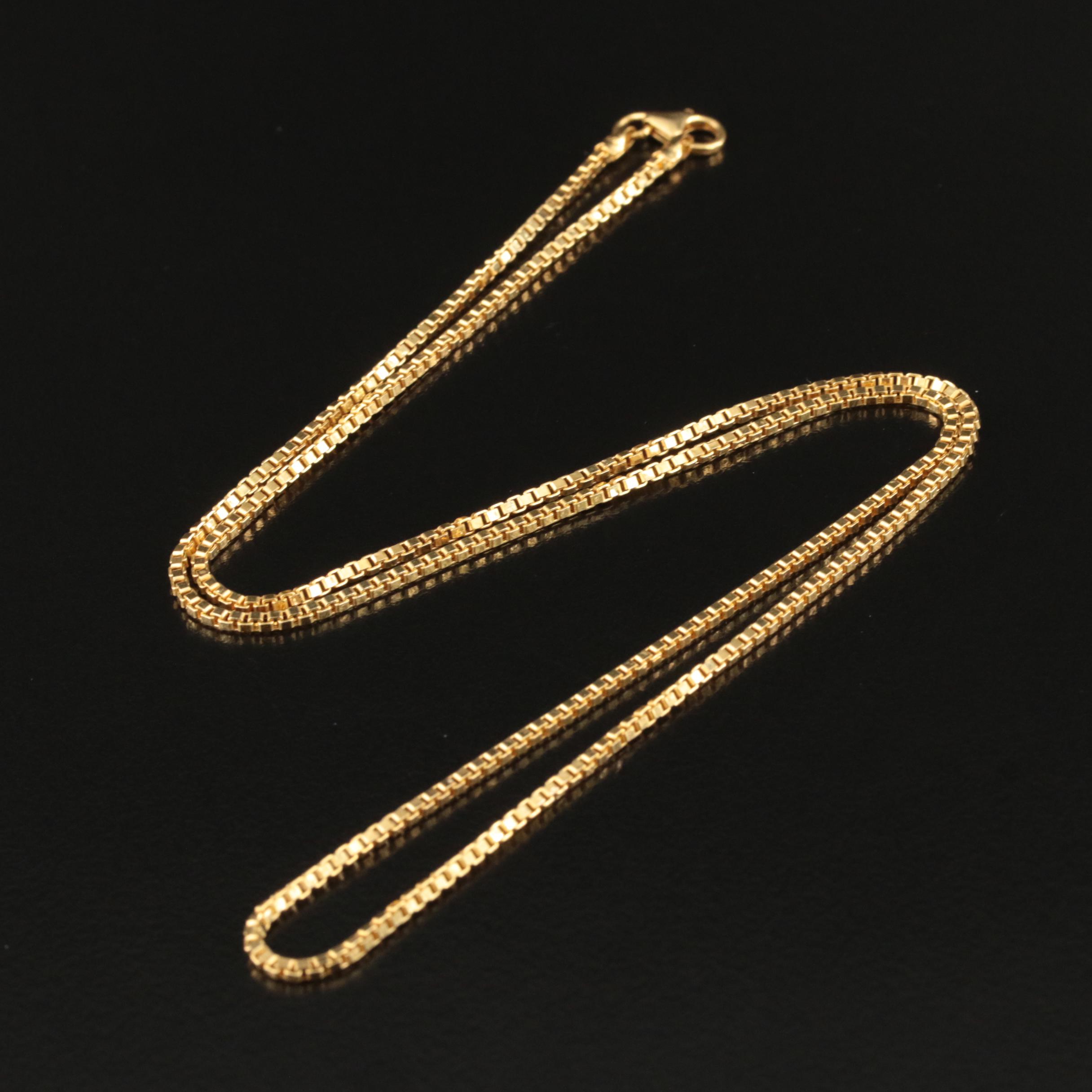 Milor 18K Box Chain Necklace | EBTH