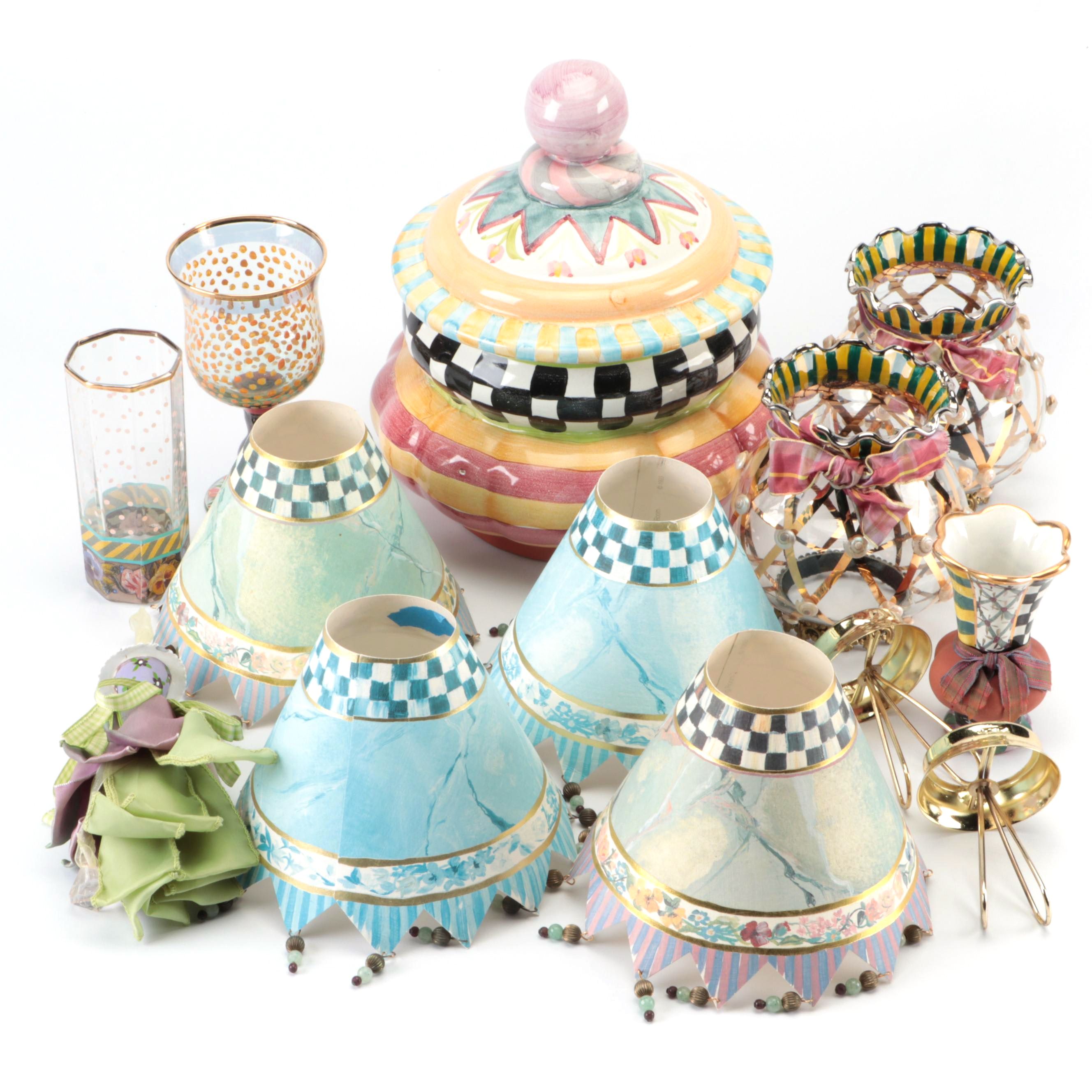 MacKenzie-Childs "Piccadilly" Ceramic Cookie Jar and Other Décor | EBTH