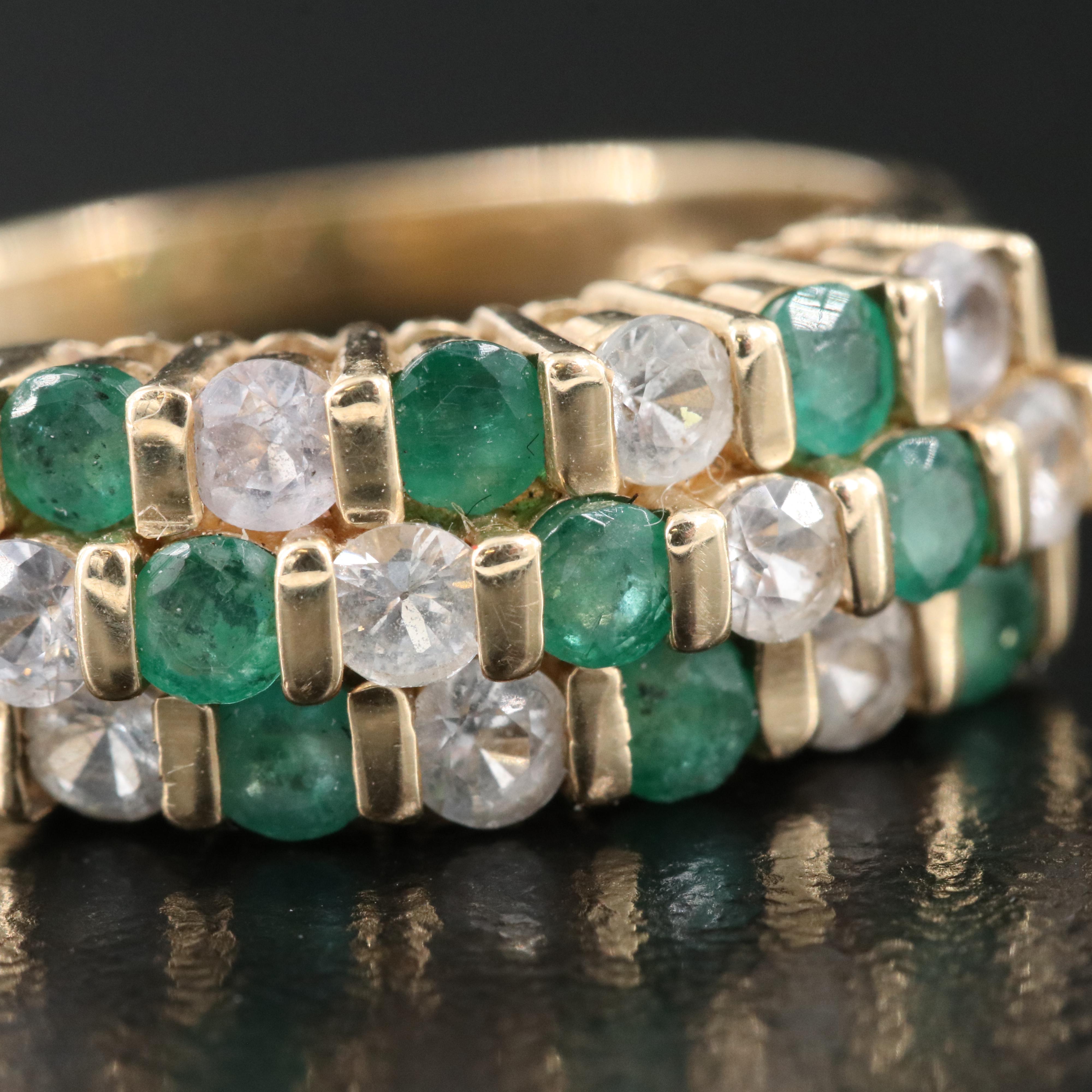 10K Emerald and Topaz Ring | EBTH