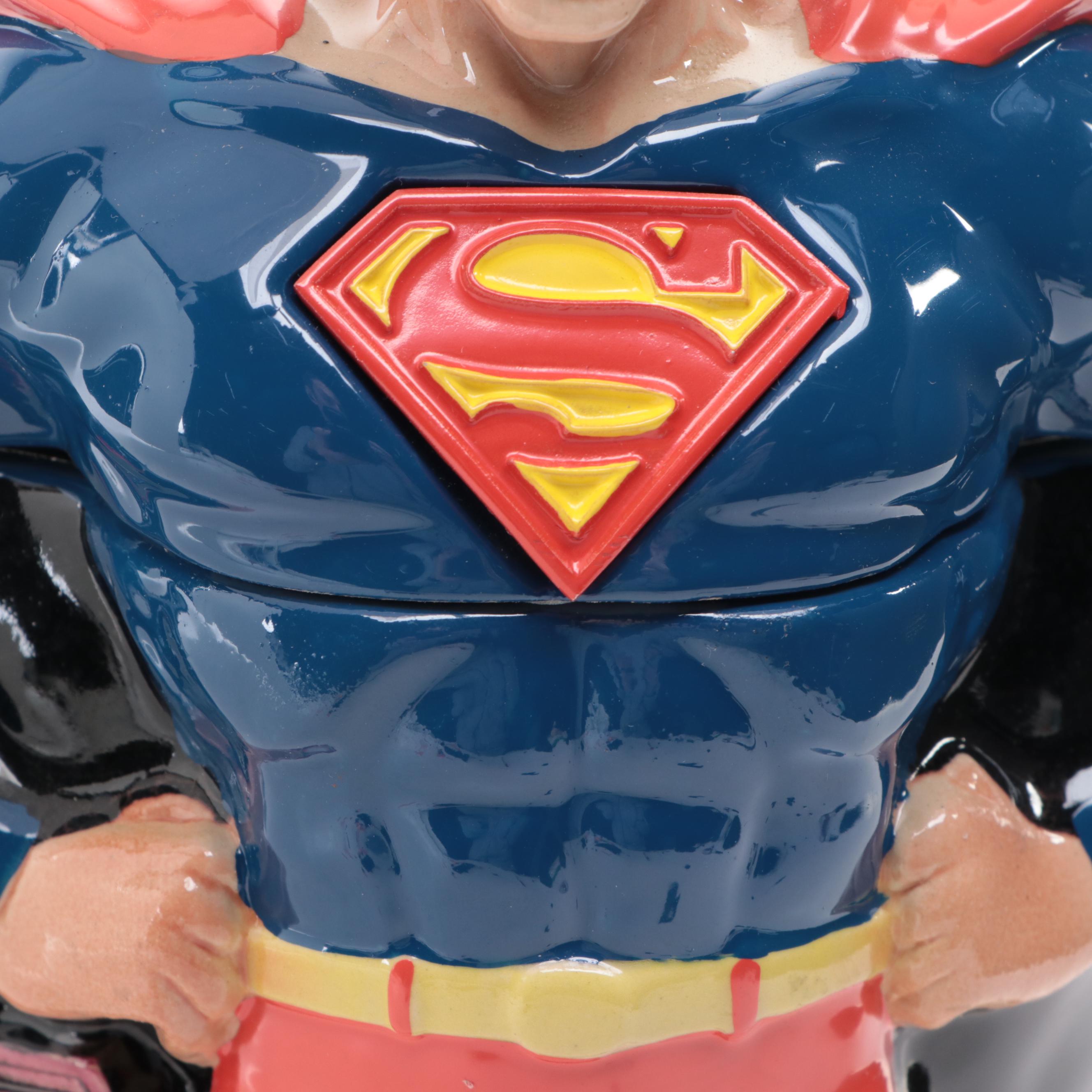 M. Cornell "Superman" Limited Edition Figural Ceramic Beer Stein, 1997 ...