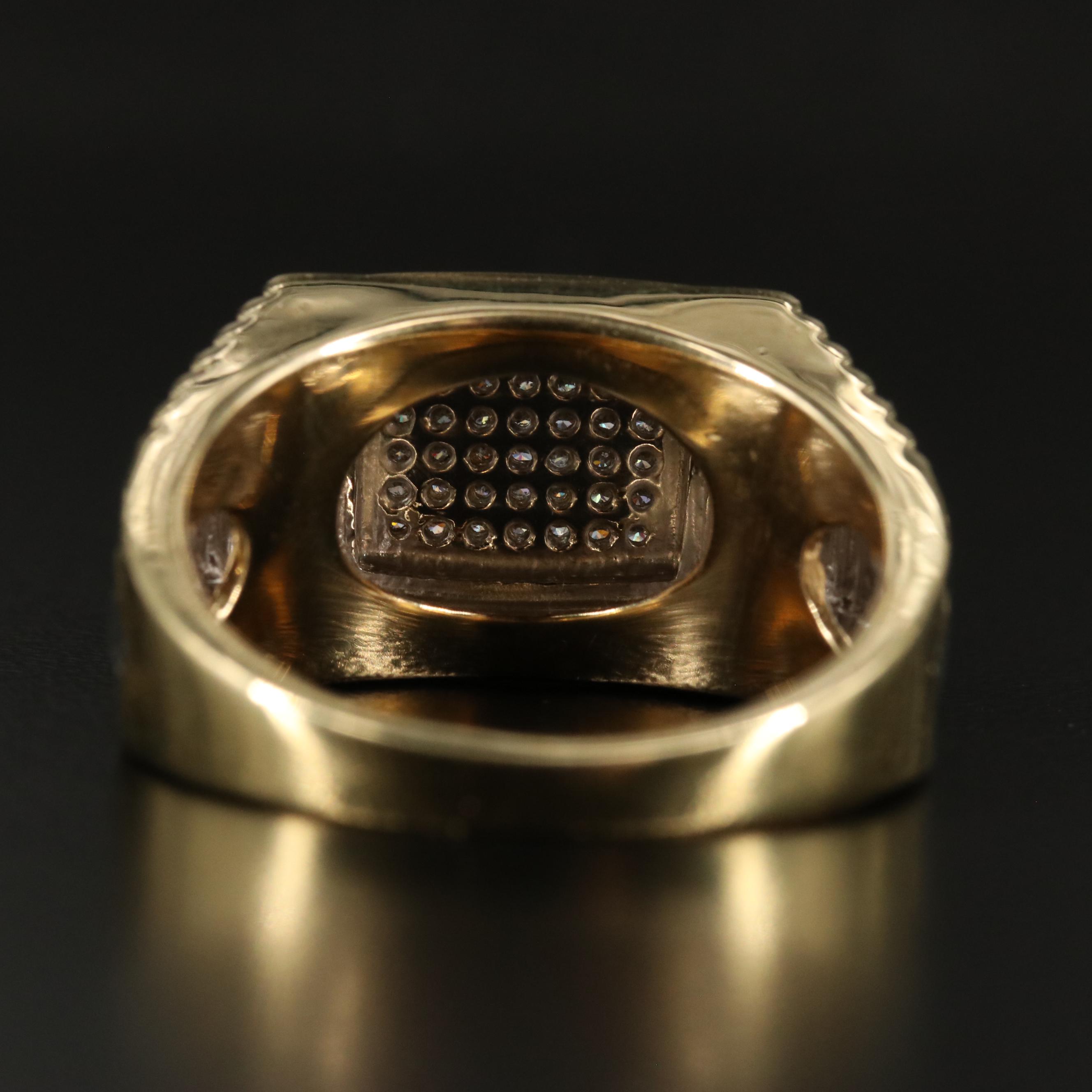 Sterling Diamond Block Ring | EBTH
