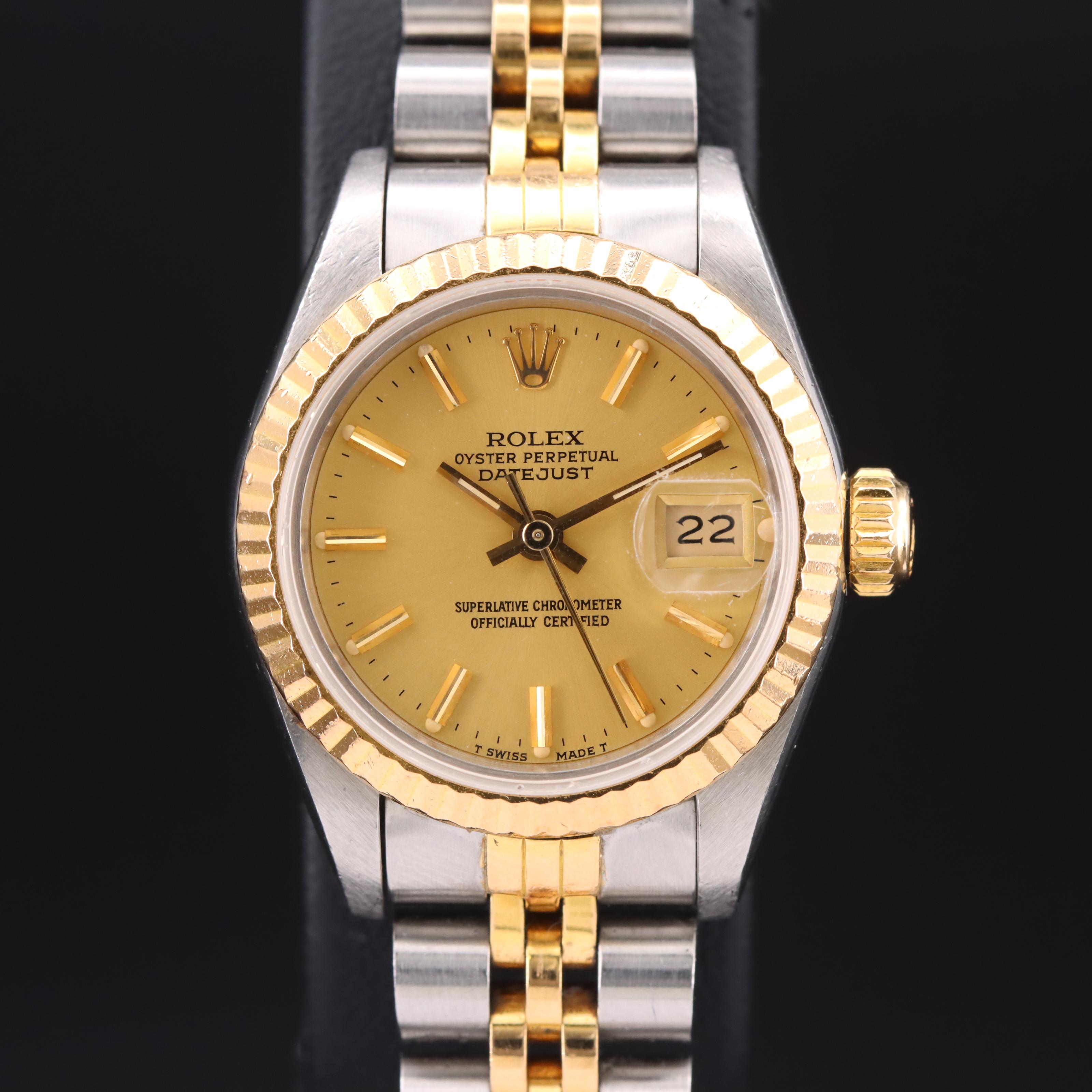 1985 Rolex Datejust 18K and Stainless Steel Wristwatch | EBTH