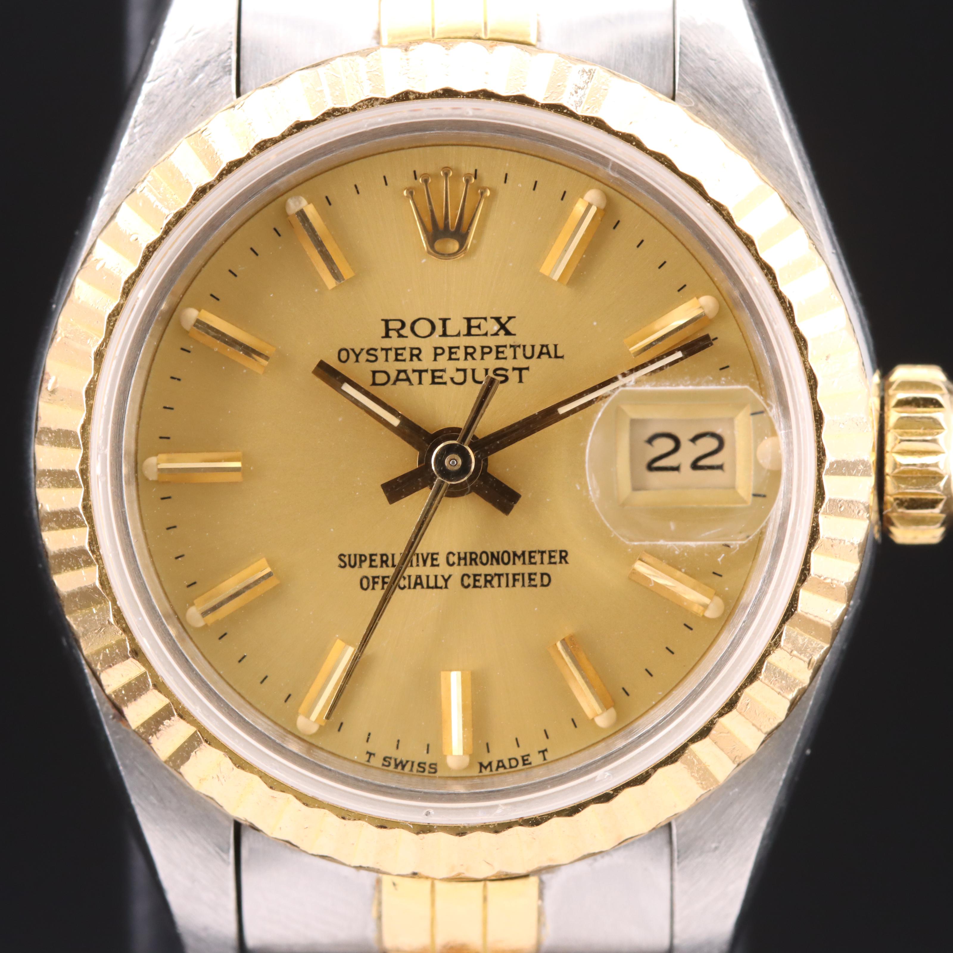 1985 Rolex Datejust 18K and Stainless Steel Wristwatch | EBTH