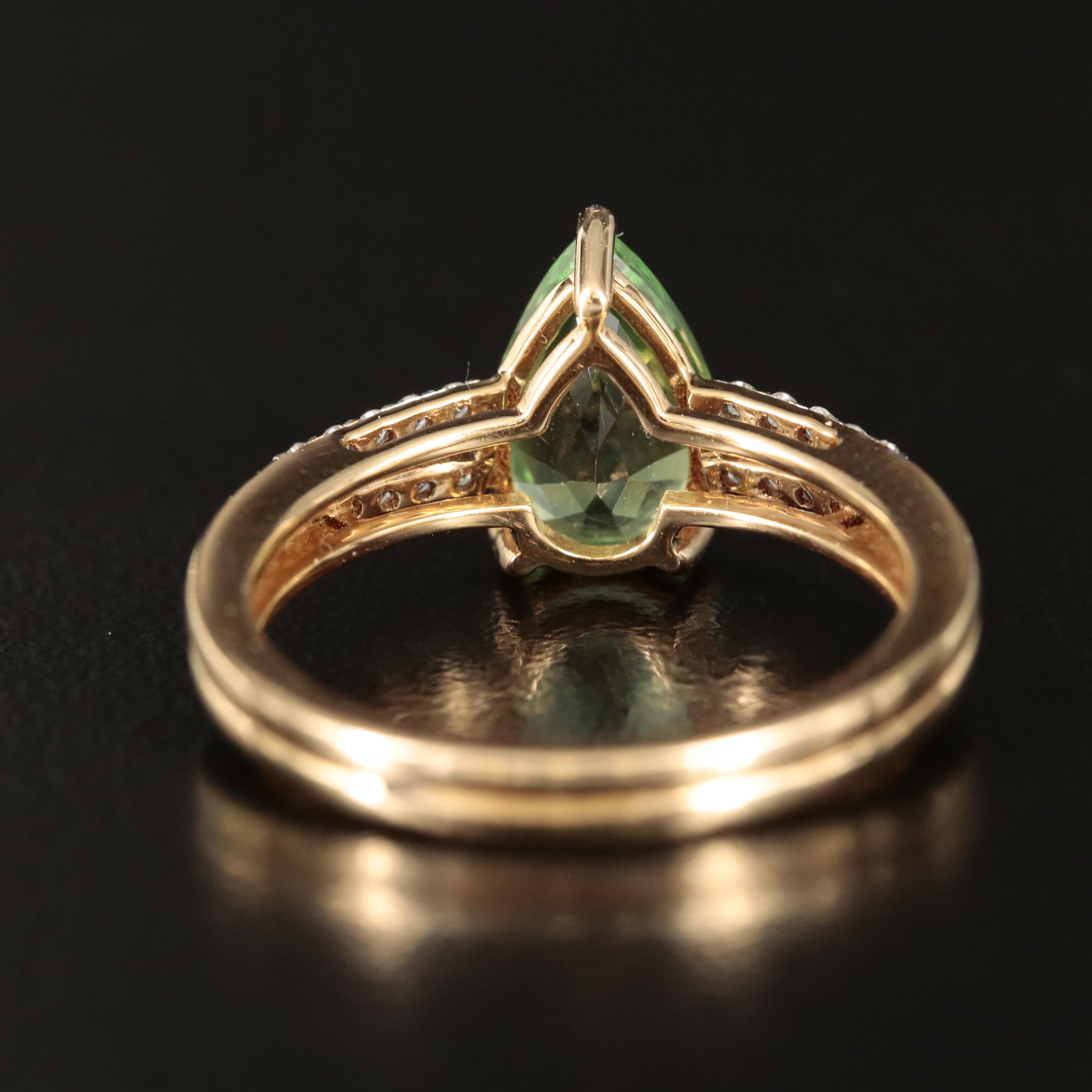 18K 2.21 CT Tsavorite and Diamond Ring | EBTH