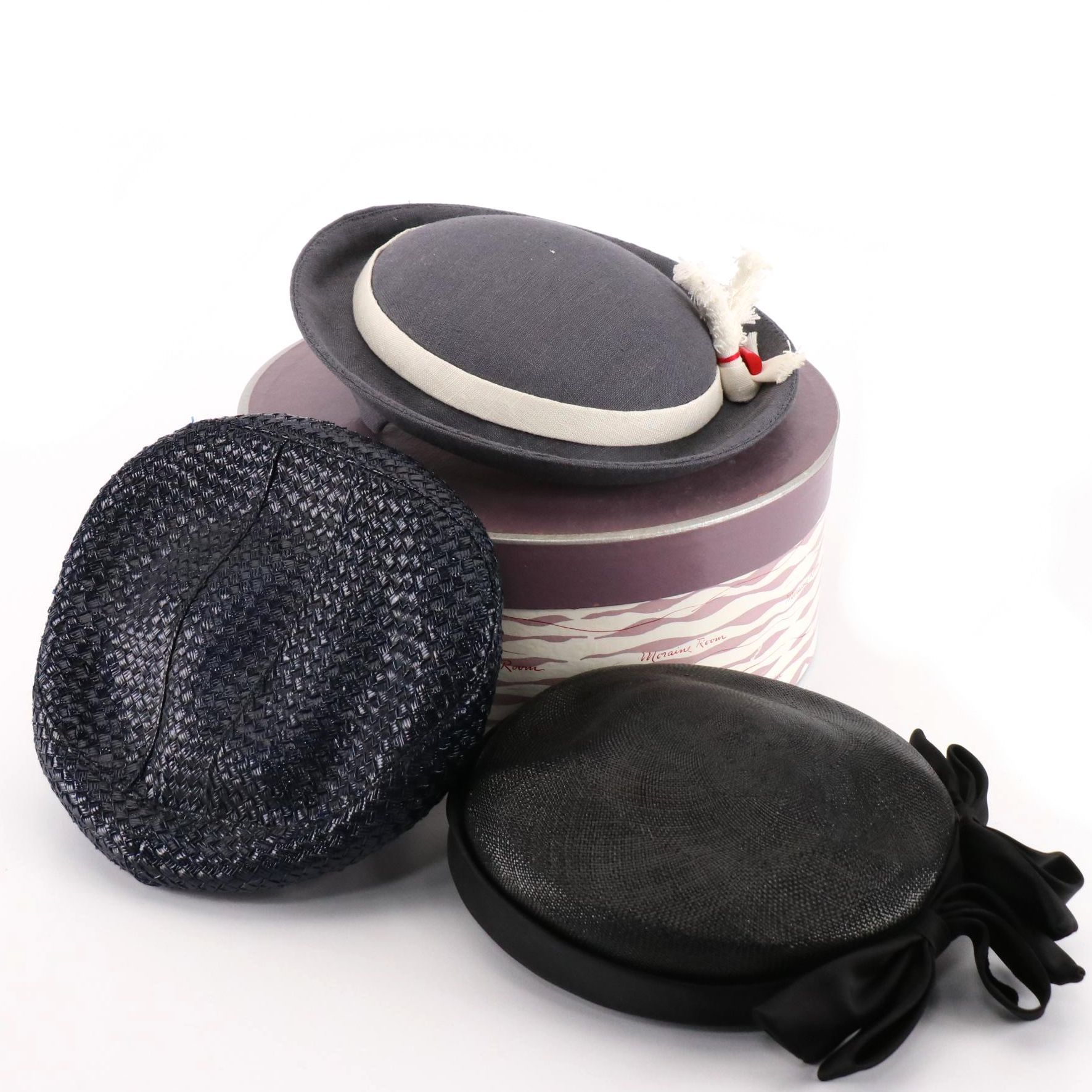 Stetson Woven Hat, Linen Doll Hat, Debbie Woven Hat, and Hat Box | EBTH
