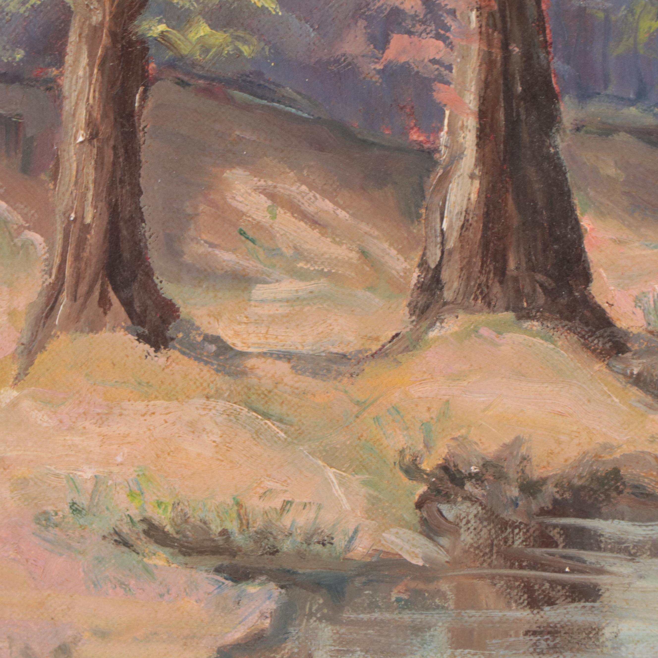Shirley Russell Spring Landscape Oil Painting | EBTH