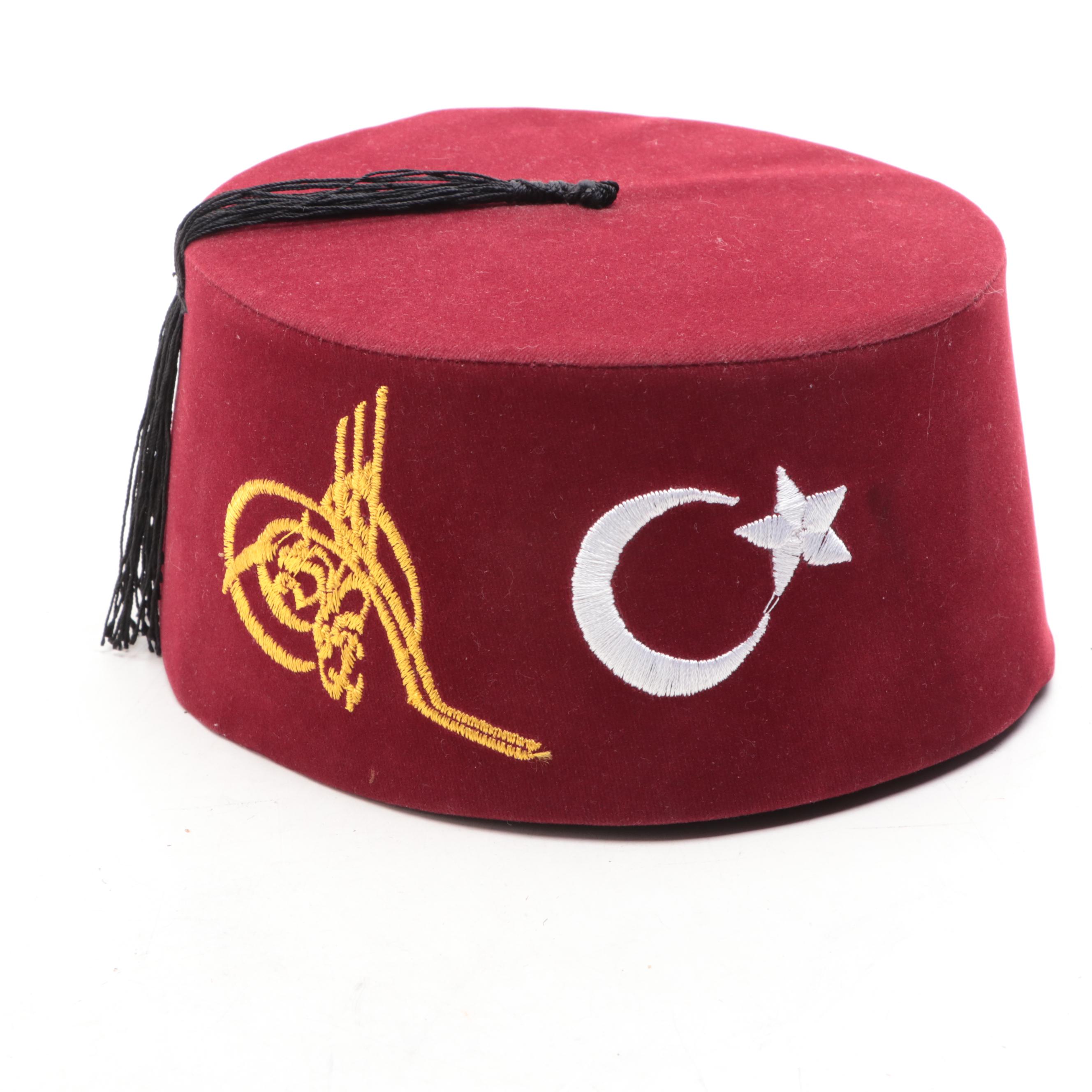Shriners Fez Hat of Syrian Shrine of Cincinnati, Ohio and Turkish Fez ...