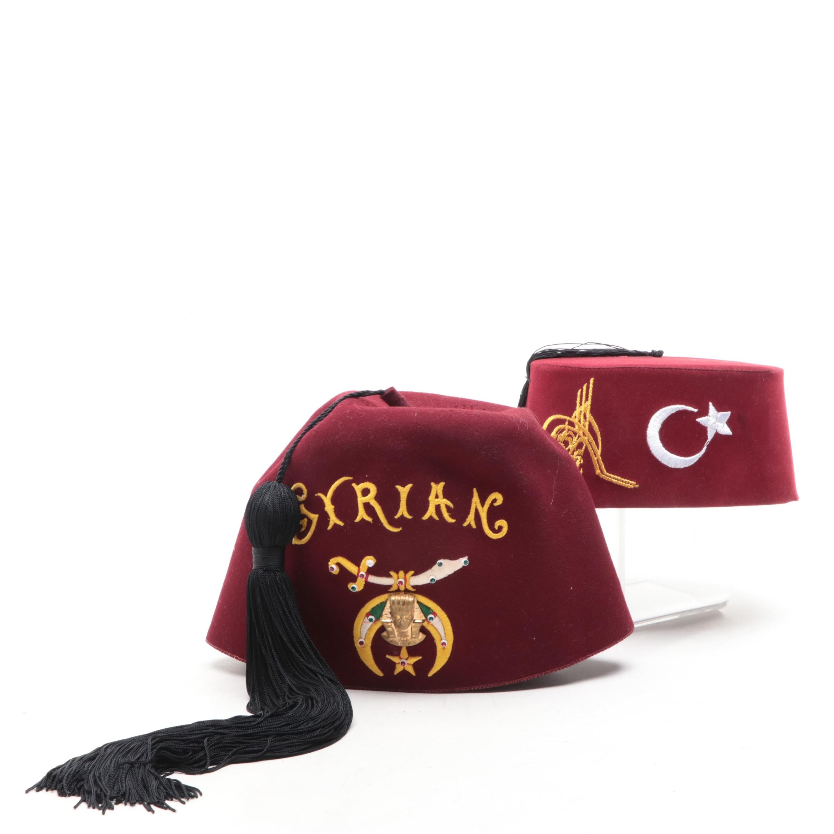 Shriners Fez Hat of Syrian Shrine of Cincinnati, Ohio and Turkish Fez ...