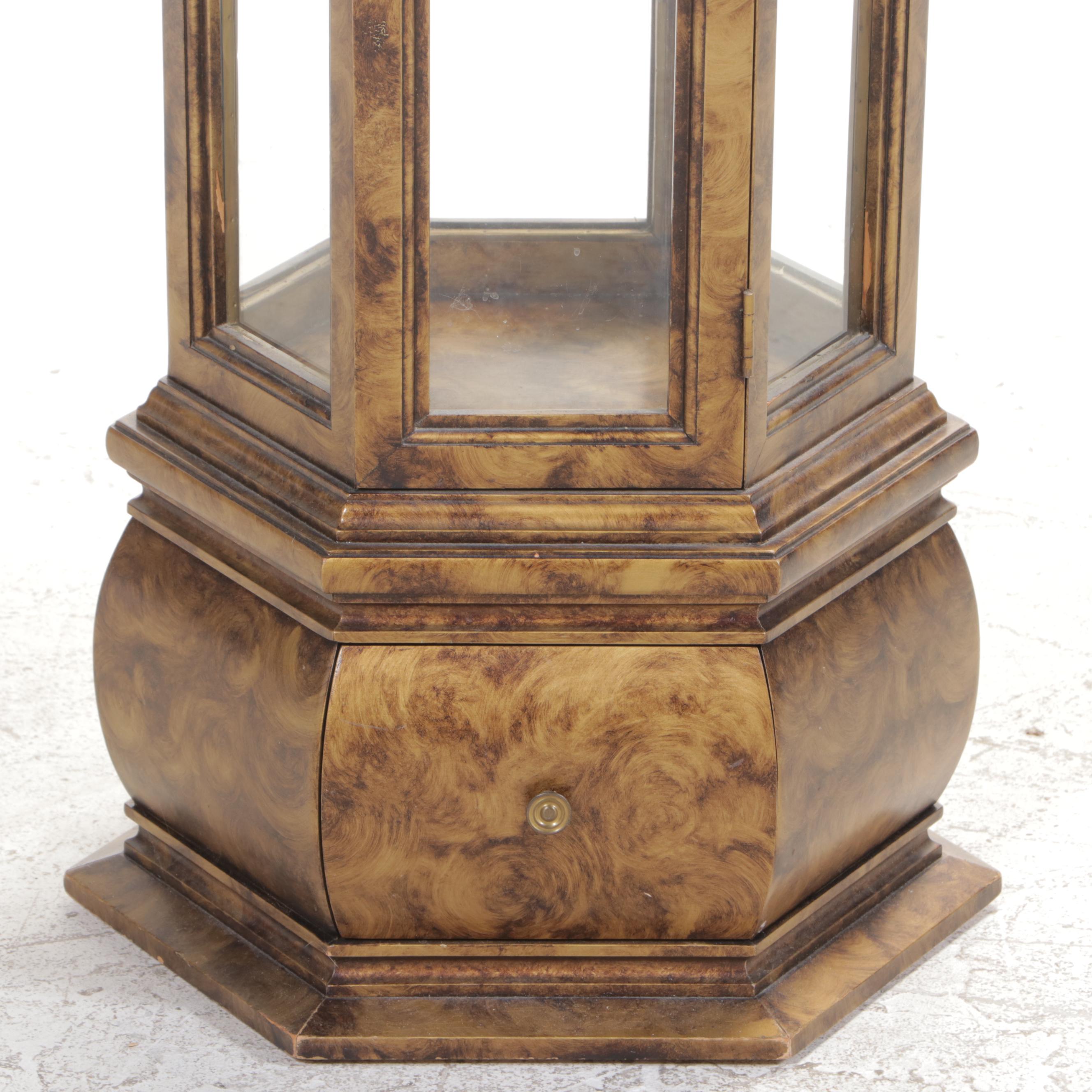 Mottled Gold Finish Illuminated Display Cabinet | EBTH