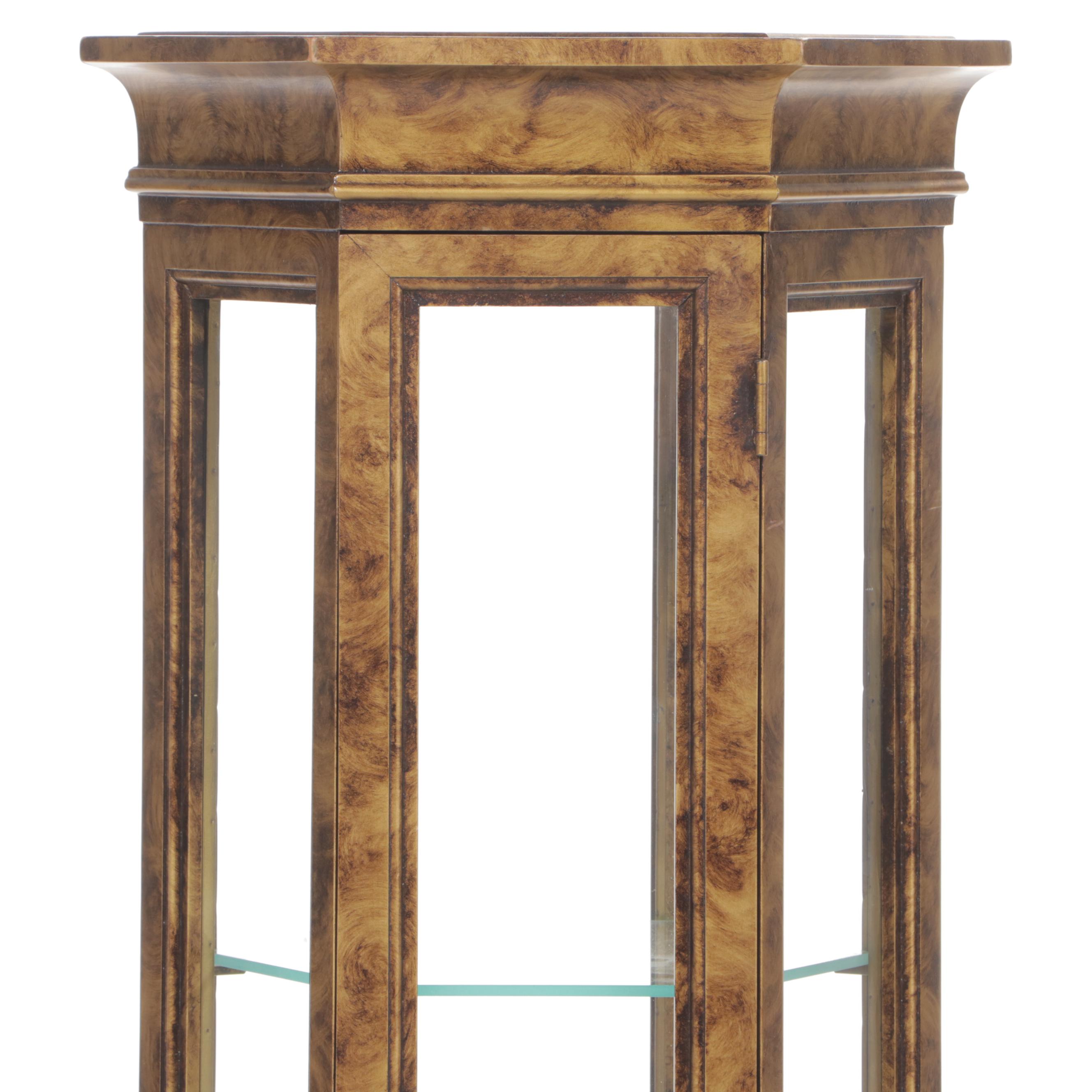 Mottled Gold Finish Illuminated Display Cabinet | EBTH