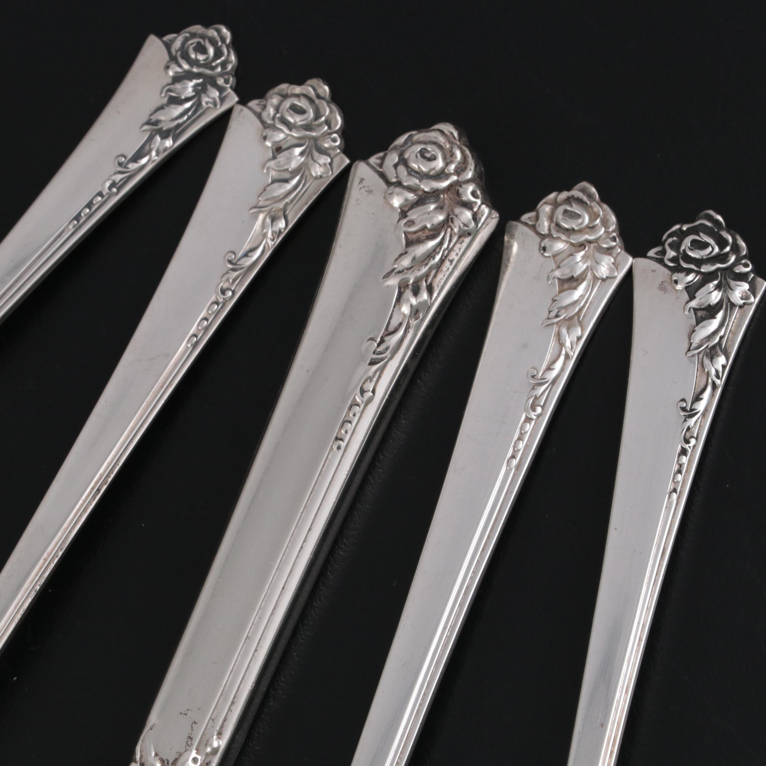 Oneida Heirloom "Damask Rose" Sterling Silver Flatware, Mid-20th ...