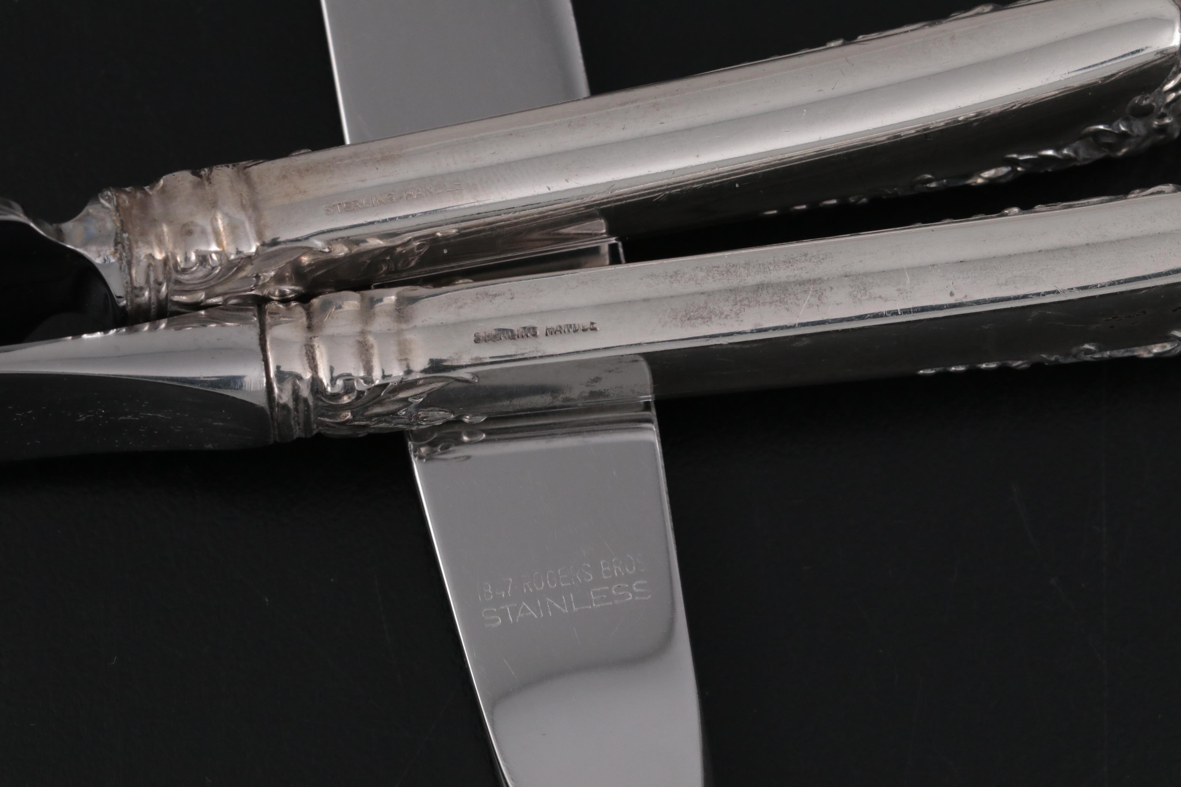 Oneida Heirloom "Damask Rose" Sterling Silver Flatware, Mid-20th ...