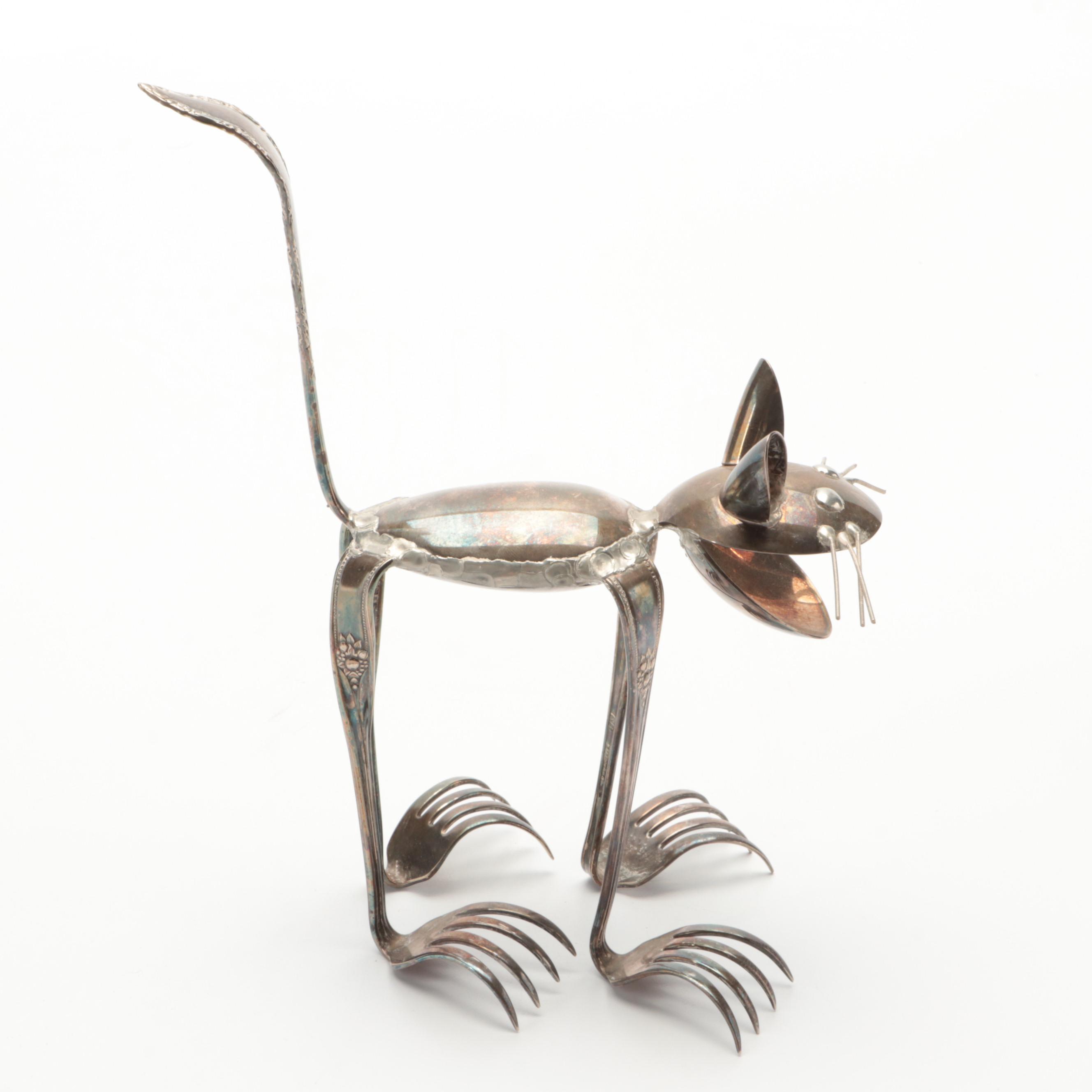 Art Institute of Chicago Terracotta Cat Sculpture and Flatware Cat ...