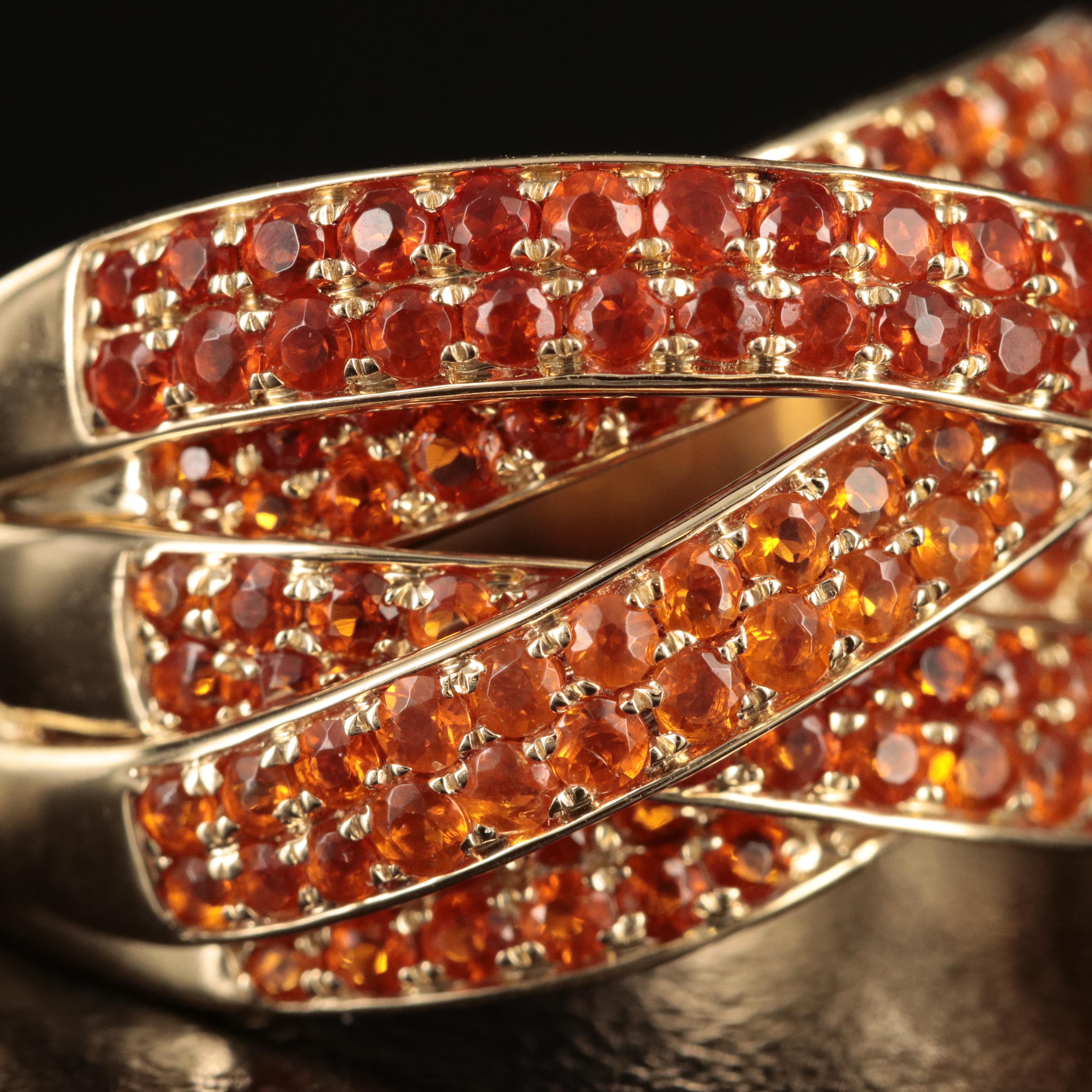 14K Fire Opal Crossover Ring | EBTH