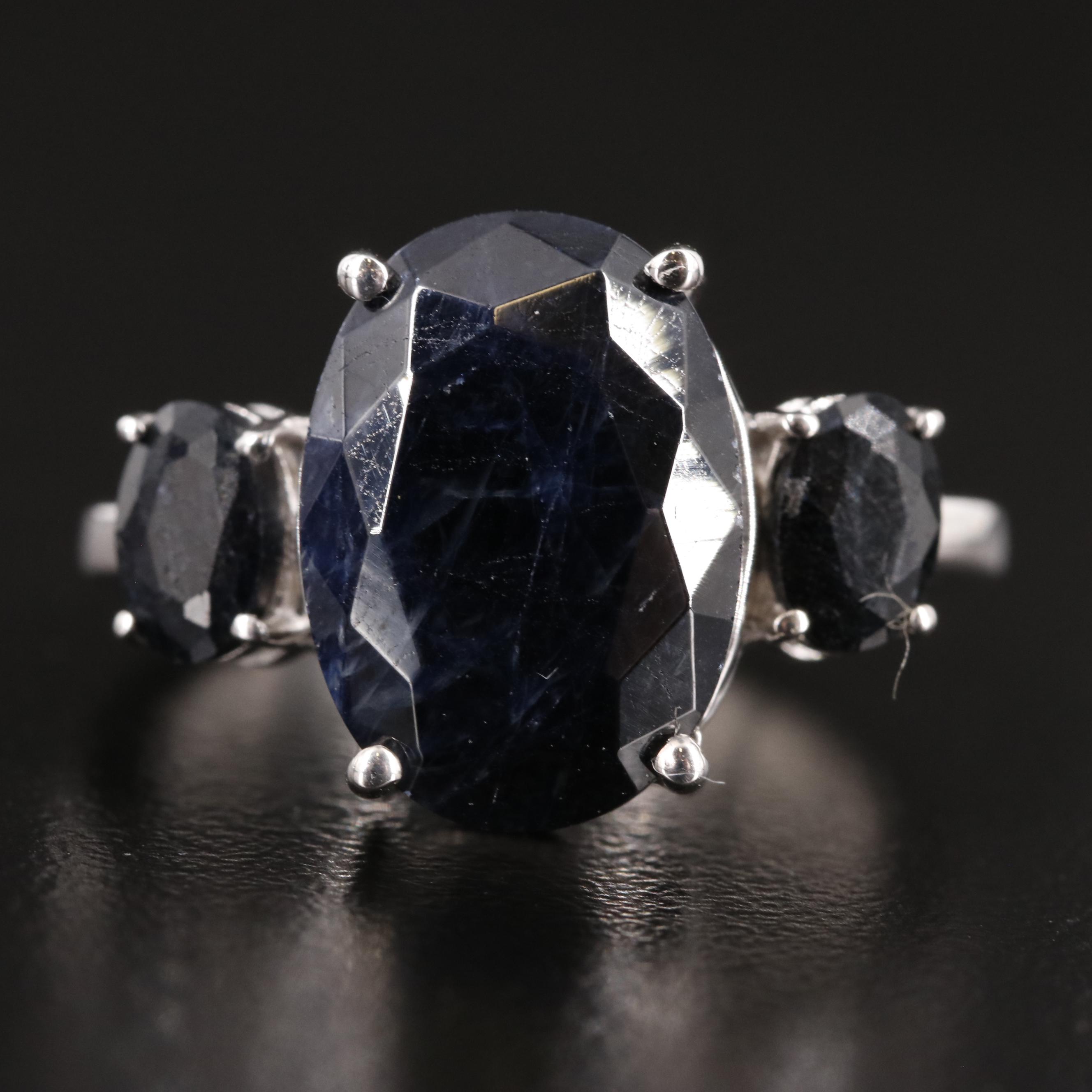Sterling Filled Corundum Oval Statement Ring | EBTH