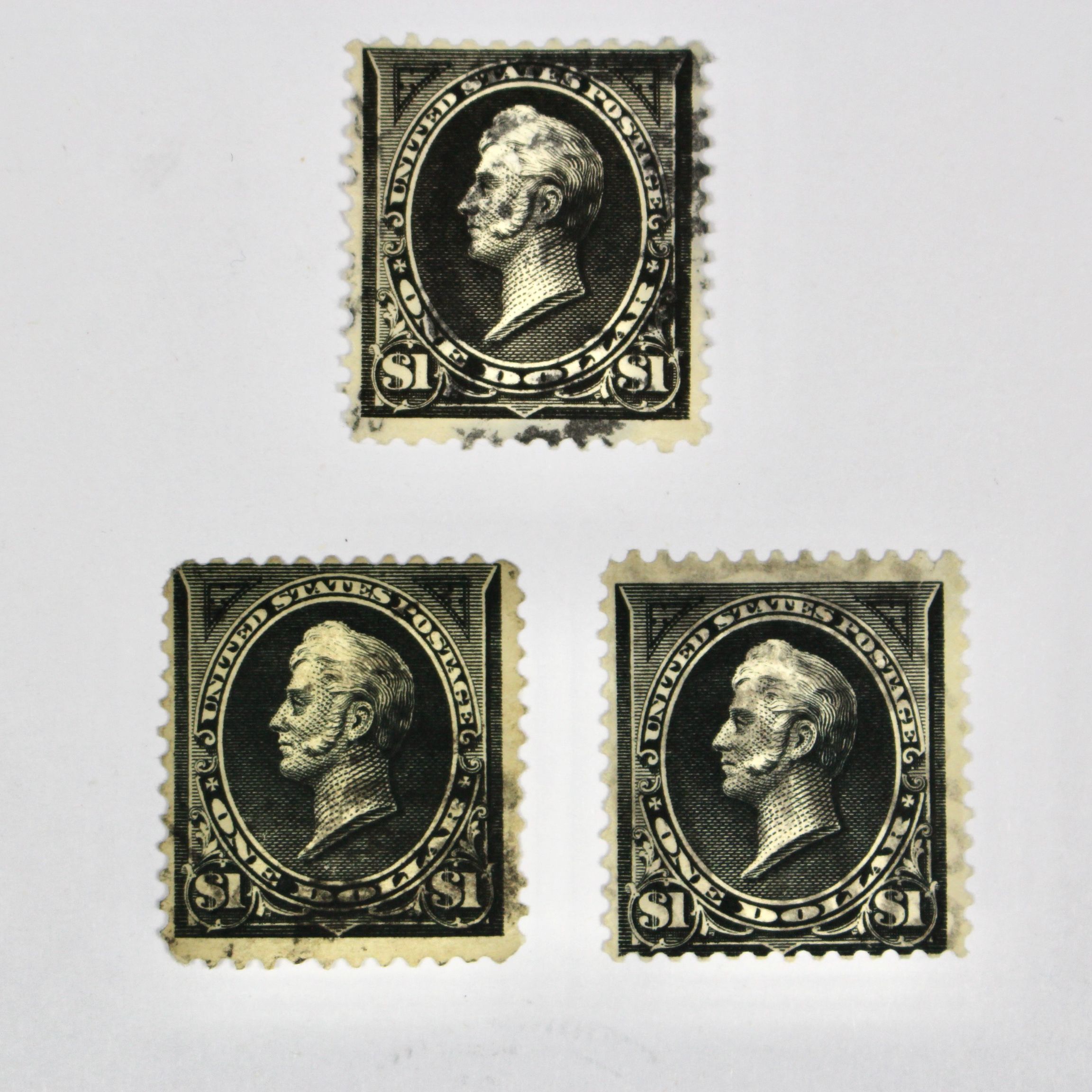 Three Different $1 Used Perry Postage Stamps | EBTH