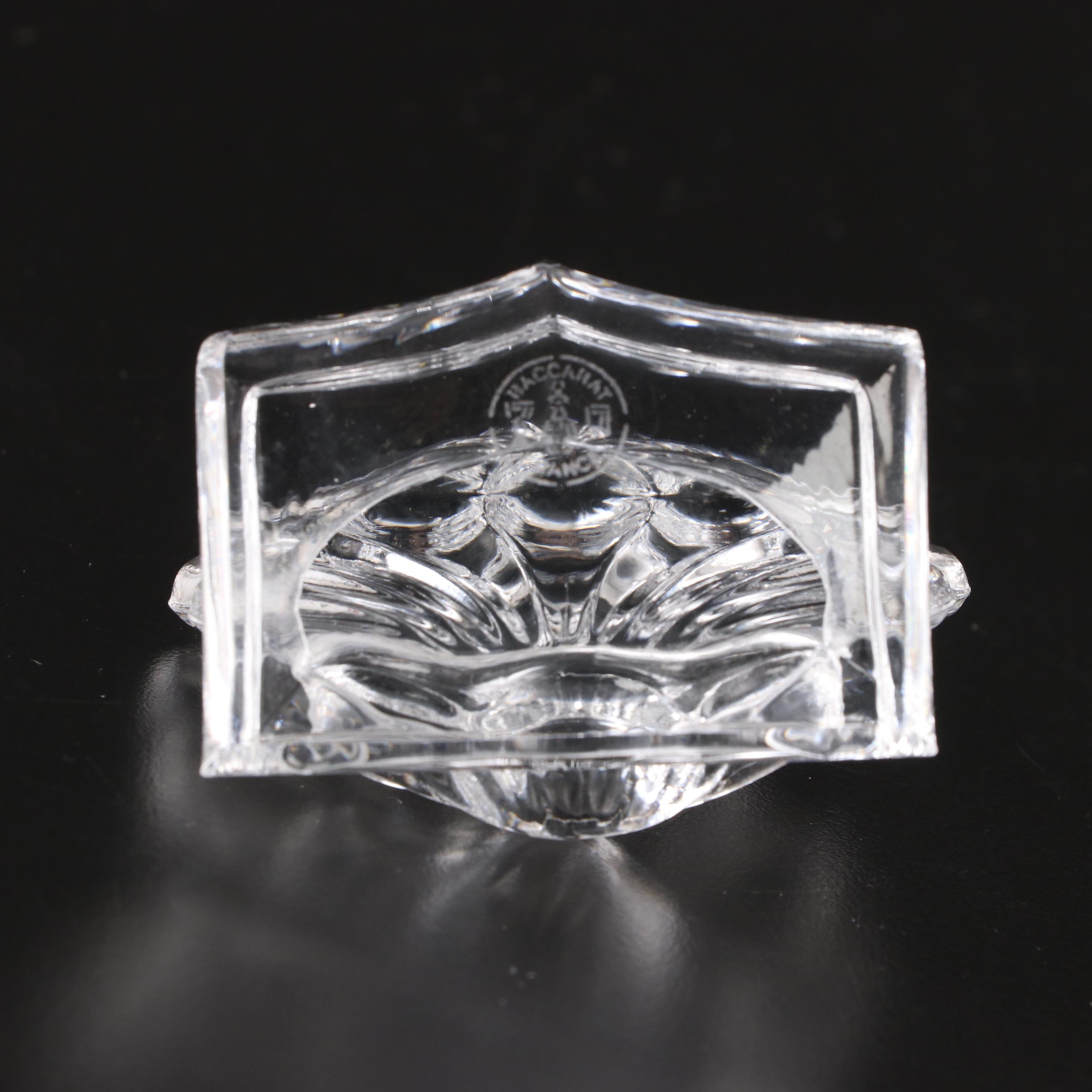 Baccarat "Bambous" Crystal Shell Place Card Holders | EBTH