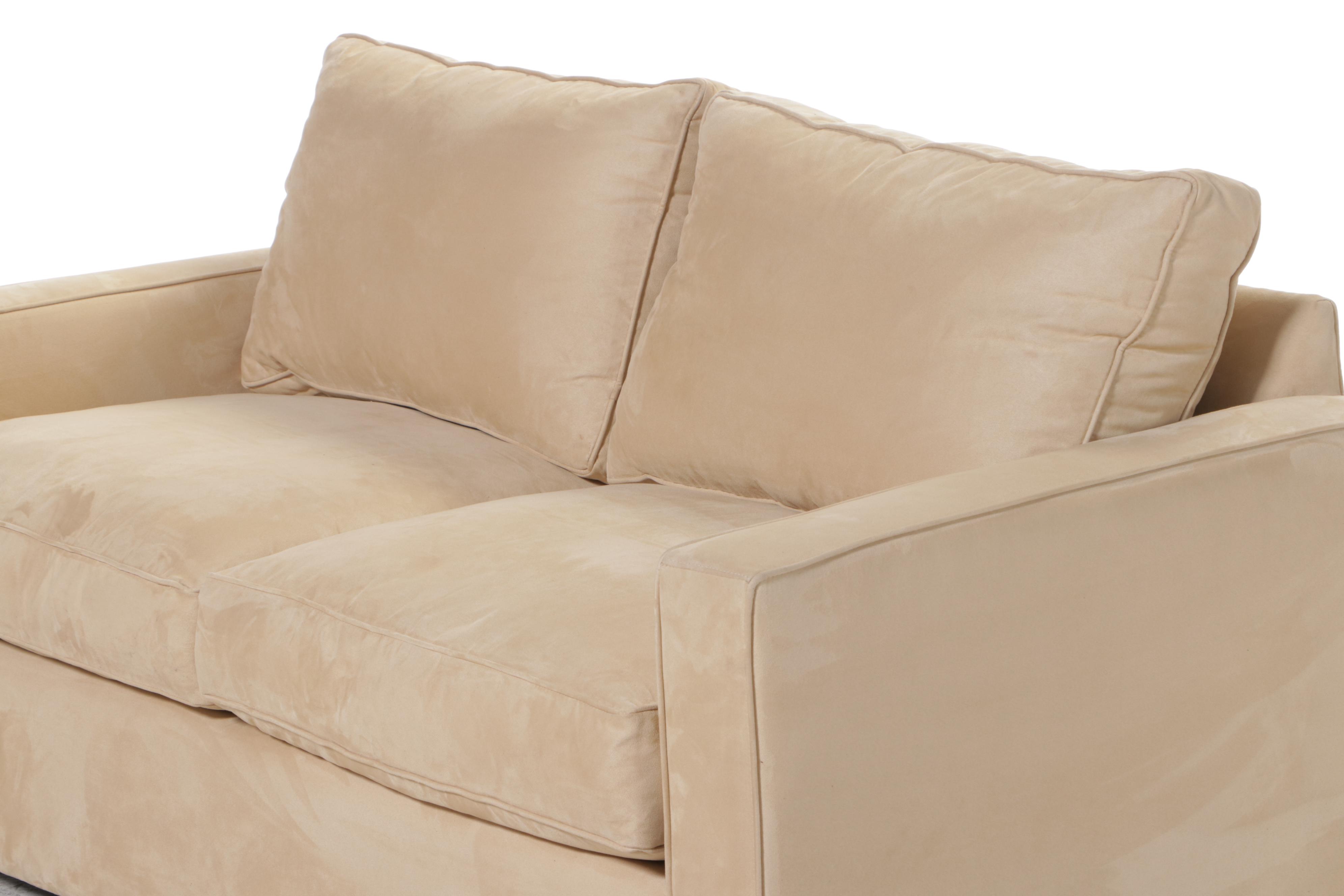 Camden Collection for Arhaus Furniture Microfiber-Upholstered Track-Arm ...