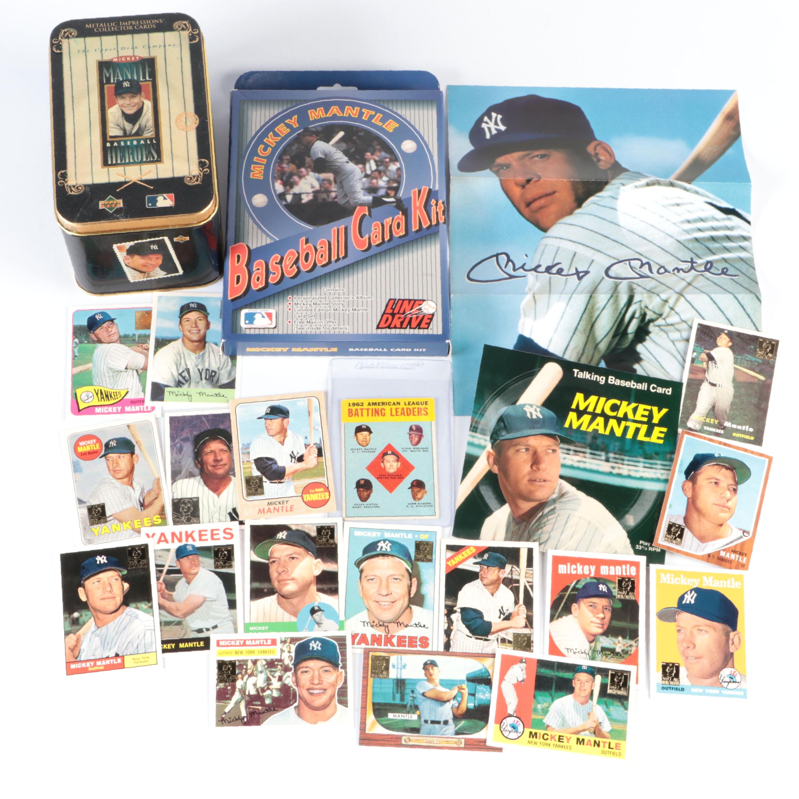 1963 Topps Mickey Mantle Baseball Card with Poster and More | EBTH