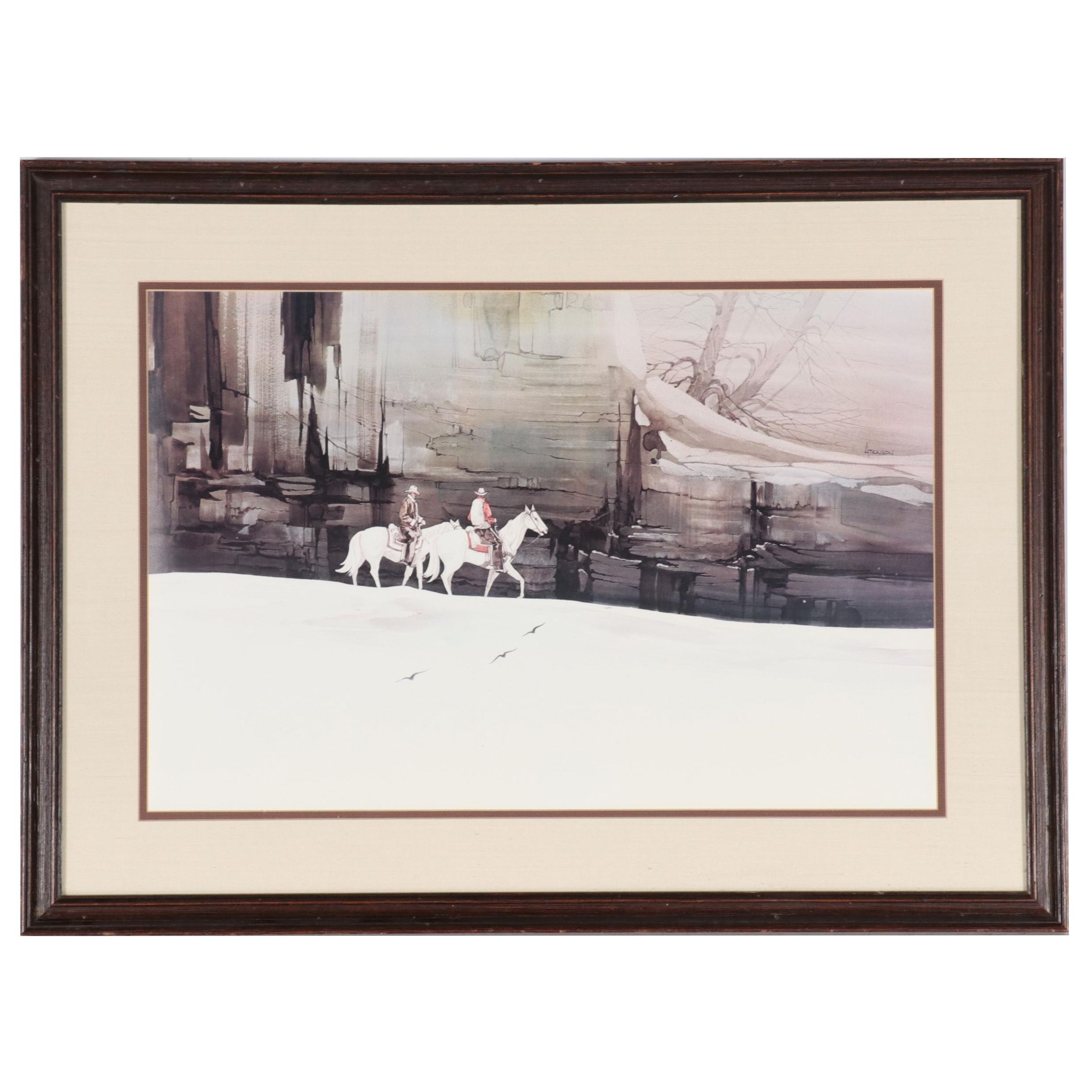James D. Werline Offset Lithograph "Stonelick Covered Bridge" | EBTH