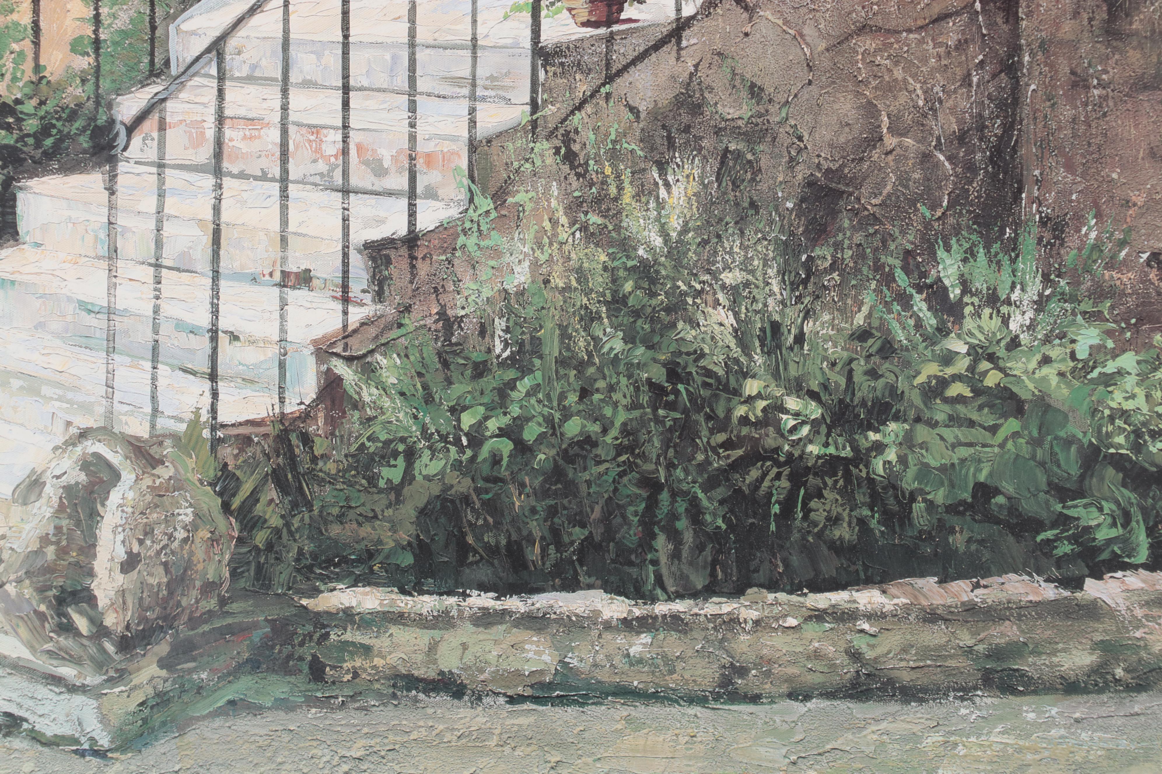 Offset Lithograph After Roger Duvall "Courtyard in Provence" | EBTH