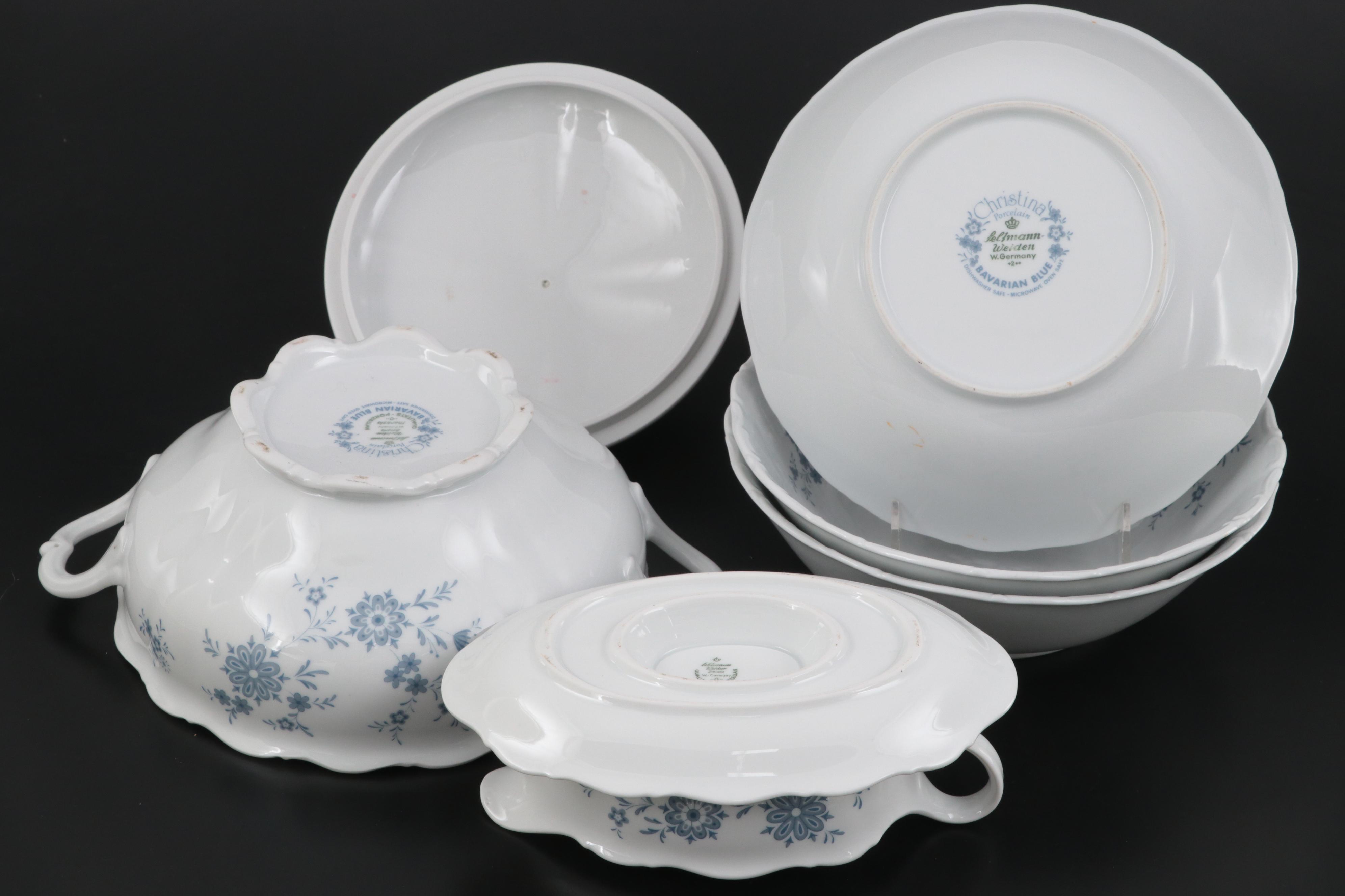 Seltmann "Bavarian Blue" Porcelain Serveware and Table Accessories | EBTH