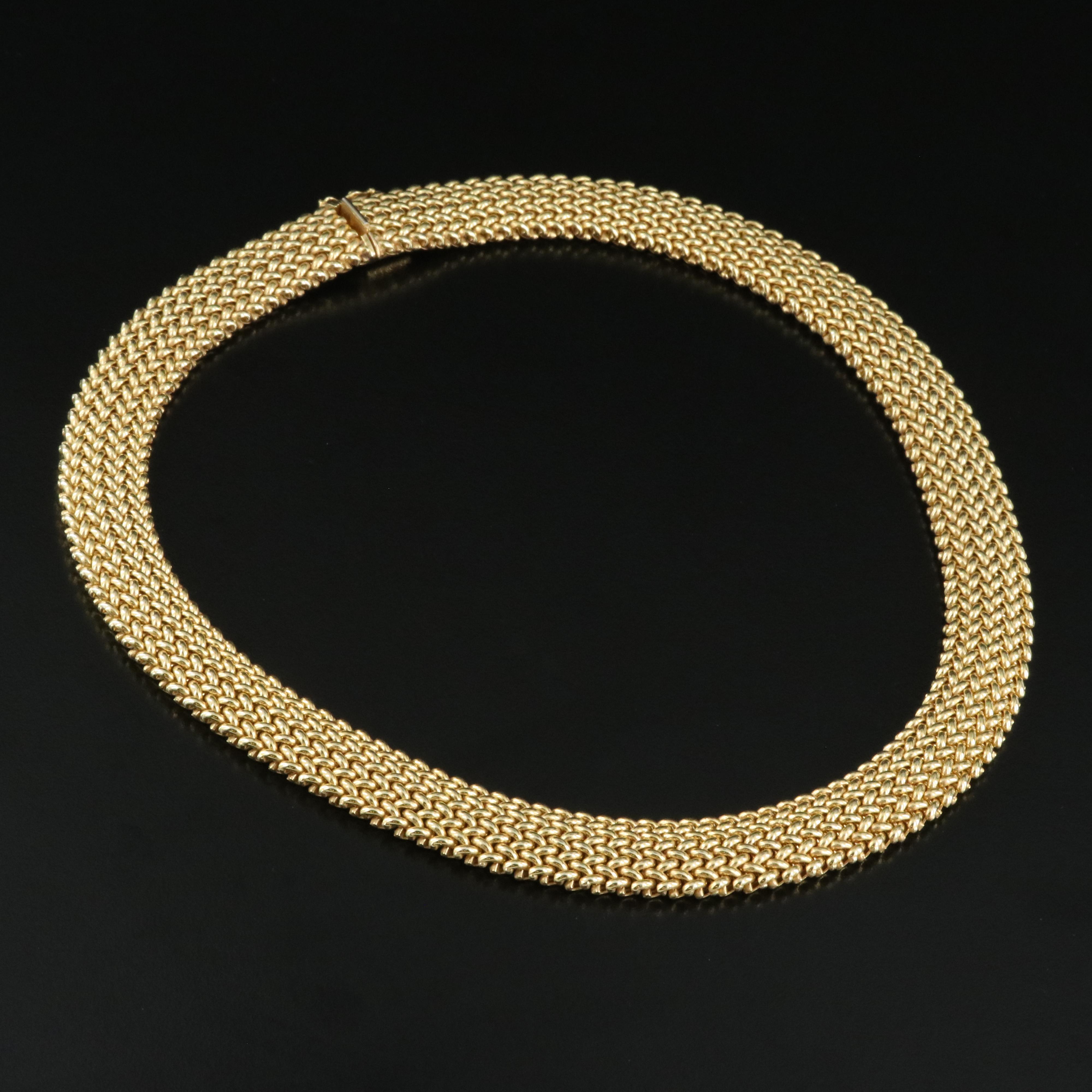 Italian 14K Mesh Necklace | EBTH