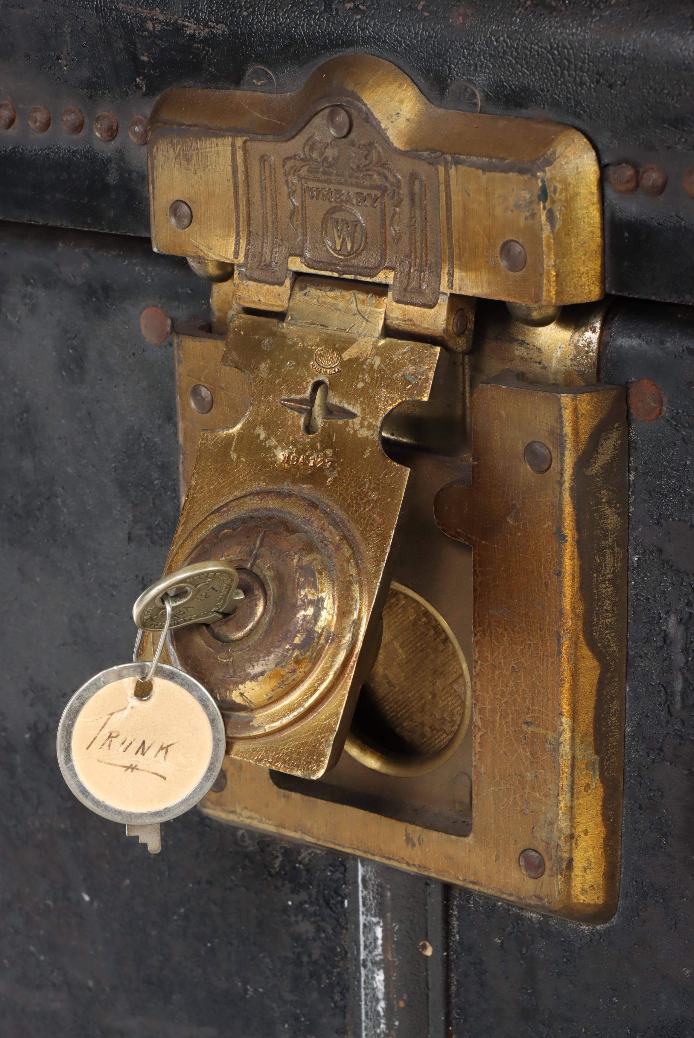 Wheary "Cushioned Top" Metal Travel Wardrobe, Early to Mid 20th Century ...