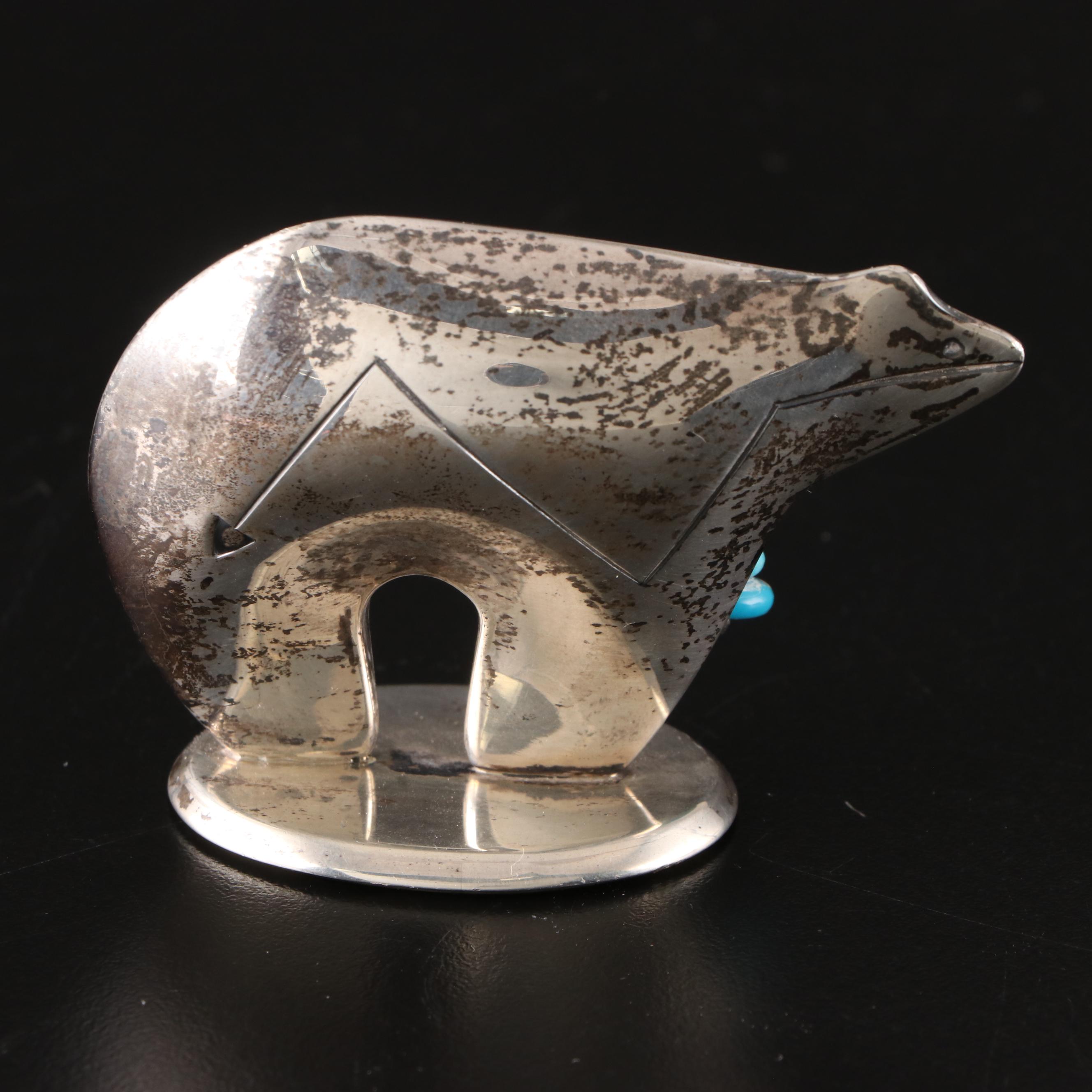 Dorothy Chavez & Yellowhorse Zuni Sterling Bear Fetish, James Carpenter ...